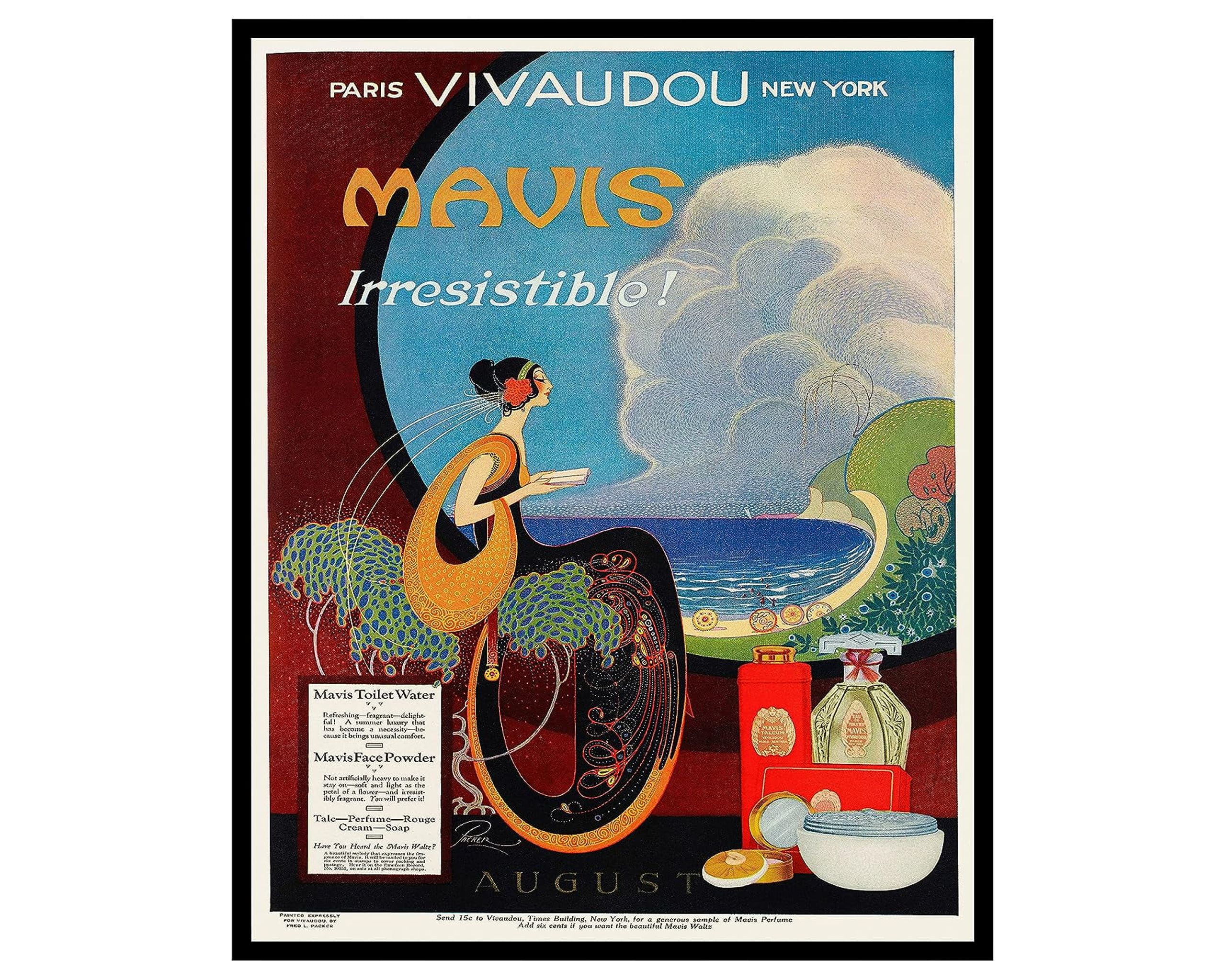 Poster Master Vintage Poster - Vivaudou Mavis Makeup & Perfume ...