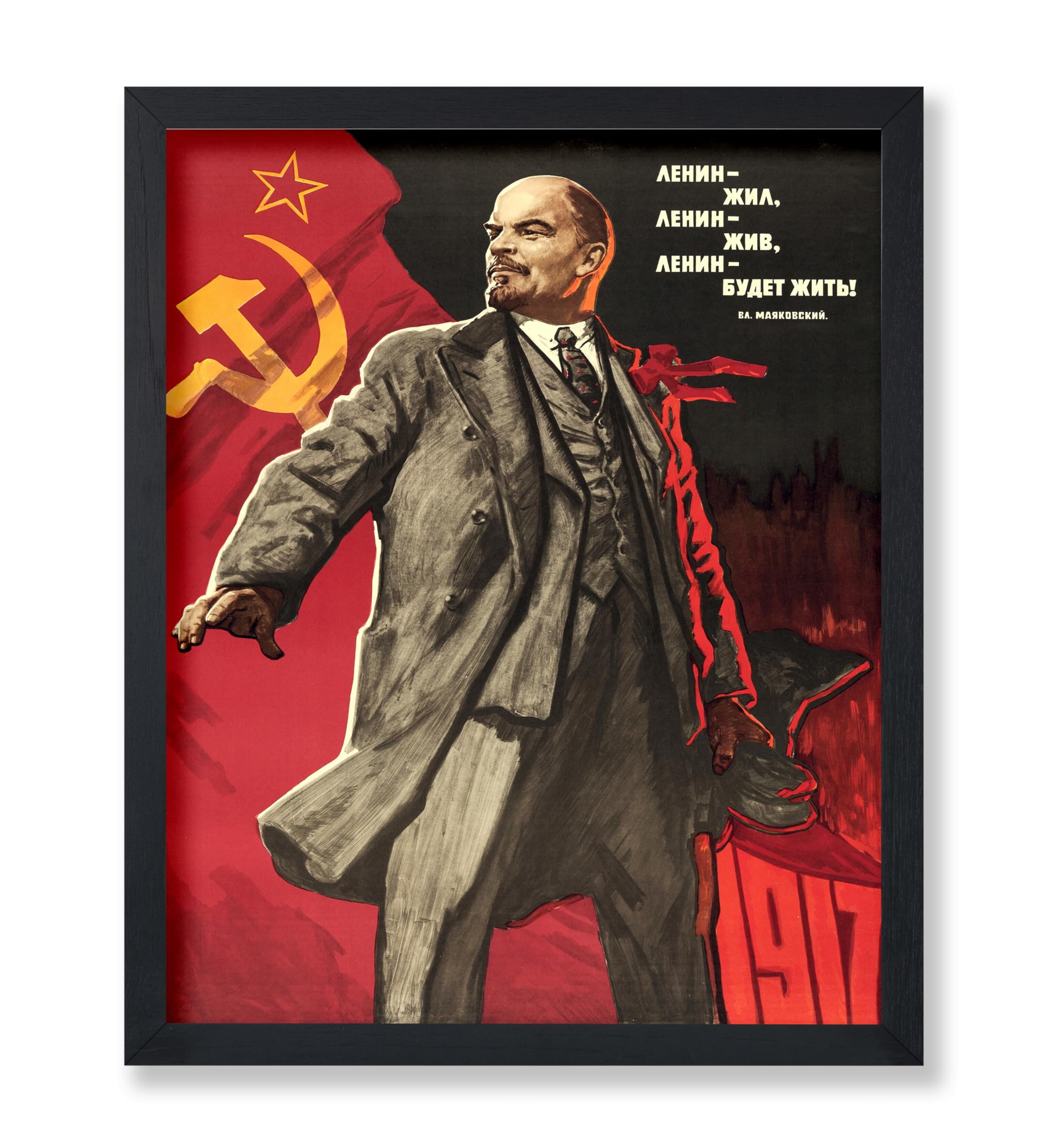 Poster Master Vintage Vladimir Lenin Poster - Retro Russian Propaganda ...
