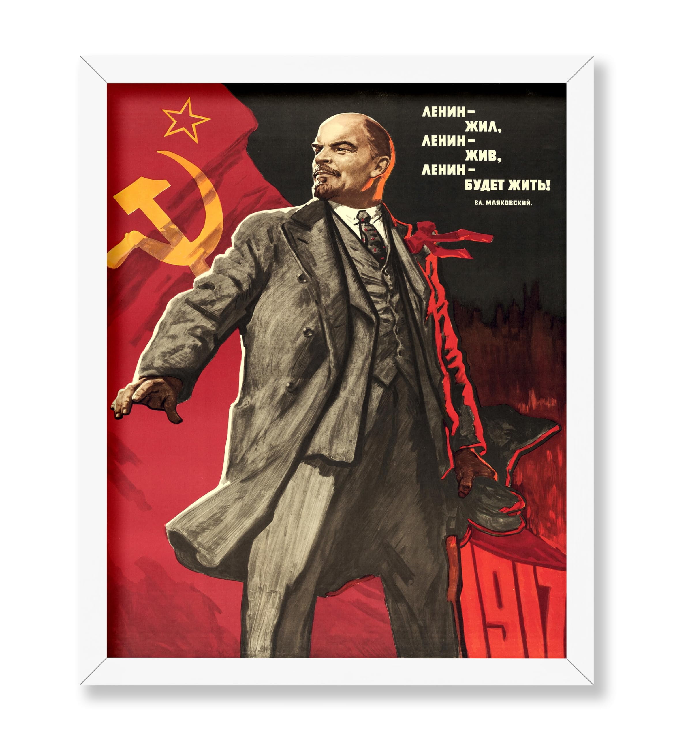 Poster Master Vintage Vladimir Lenin Poster - Retro Russian Propaganda ...