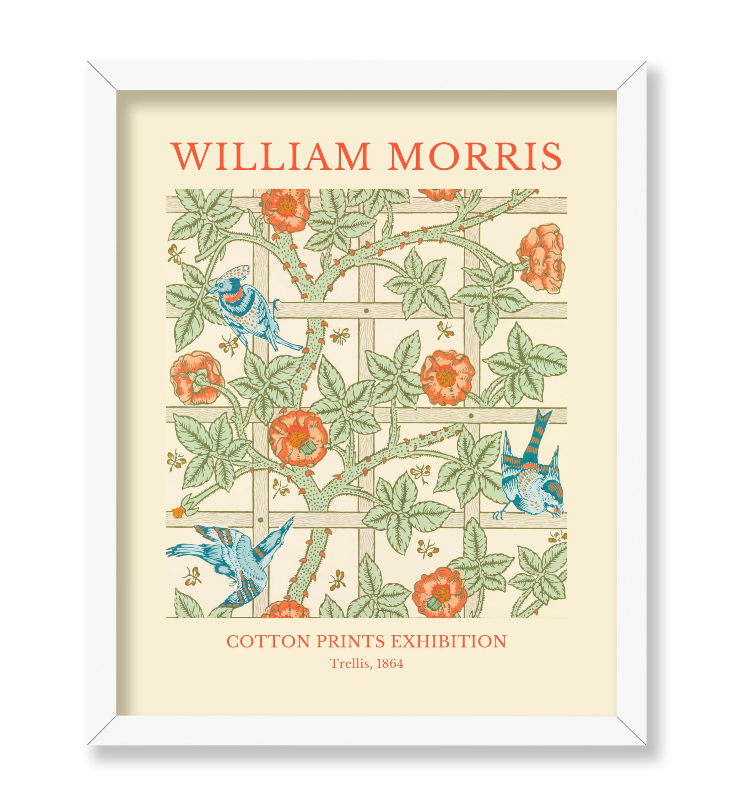 Poster Master Vintage William Morris Poster - Retro Trellis Print ...