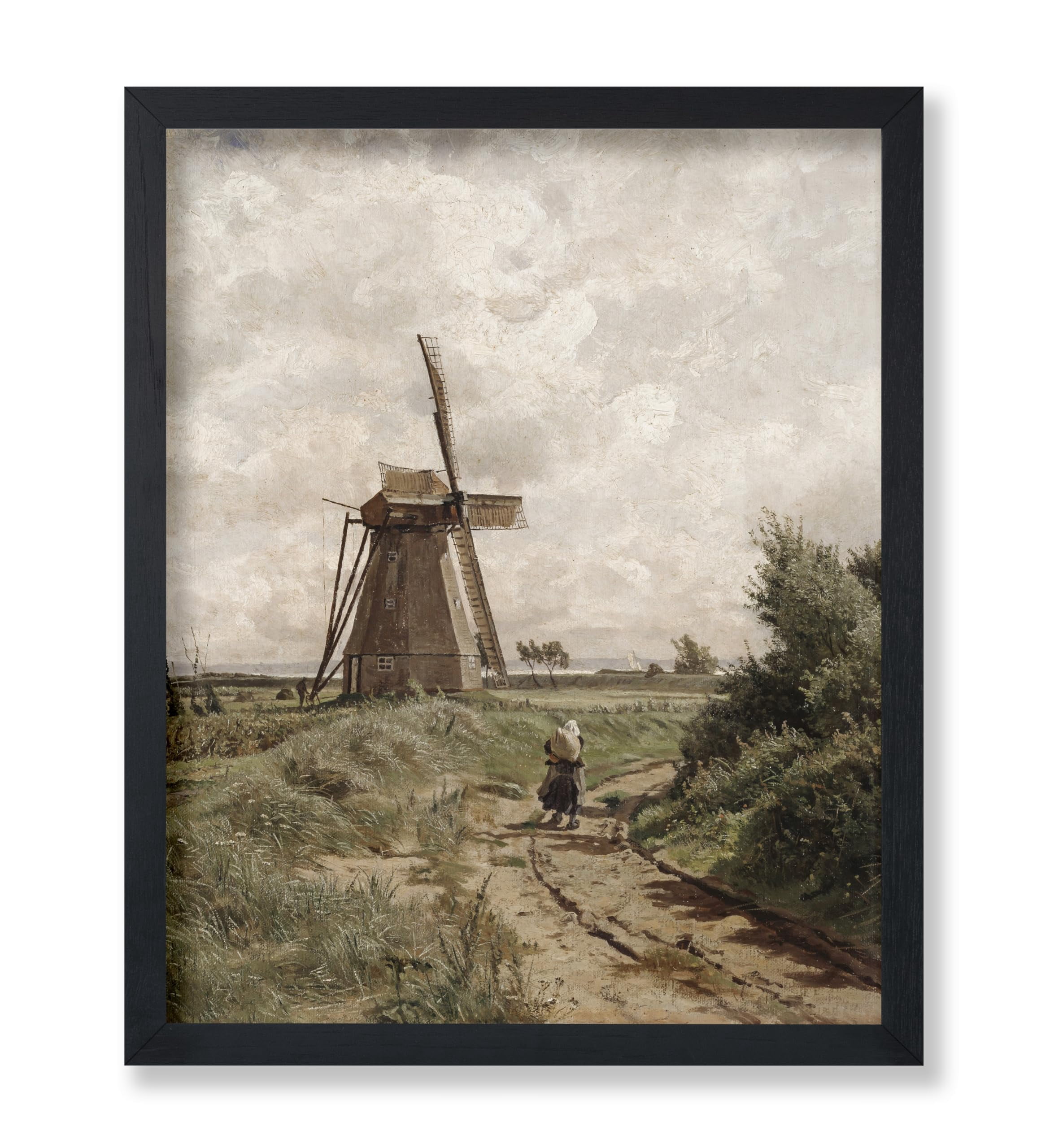 Poster Master Vintage Windmill near Ahrenshoop Poster - Retro Windmill ...