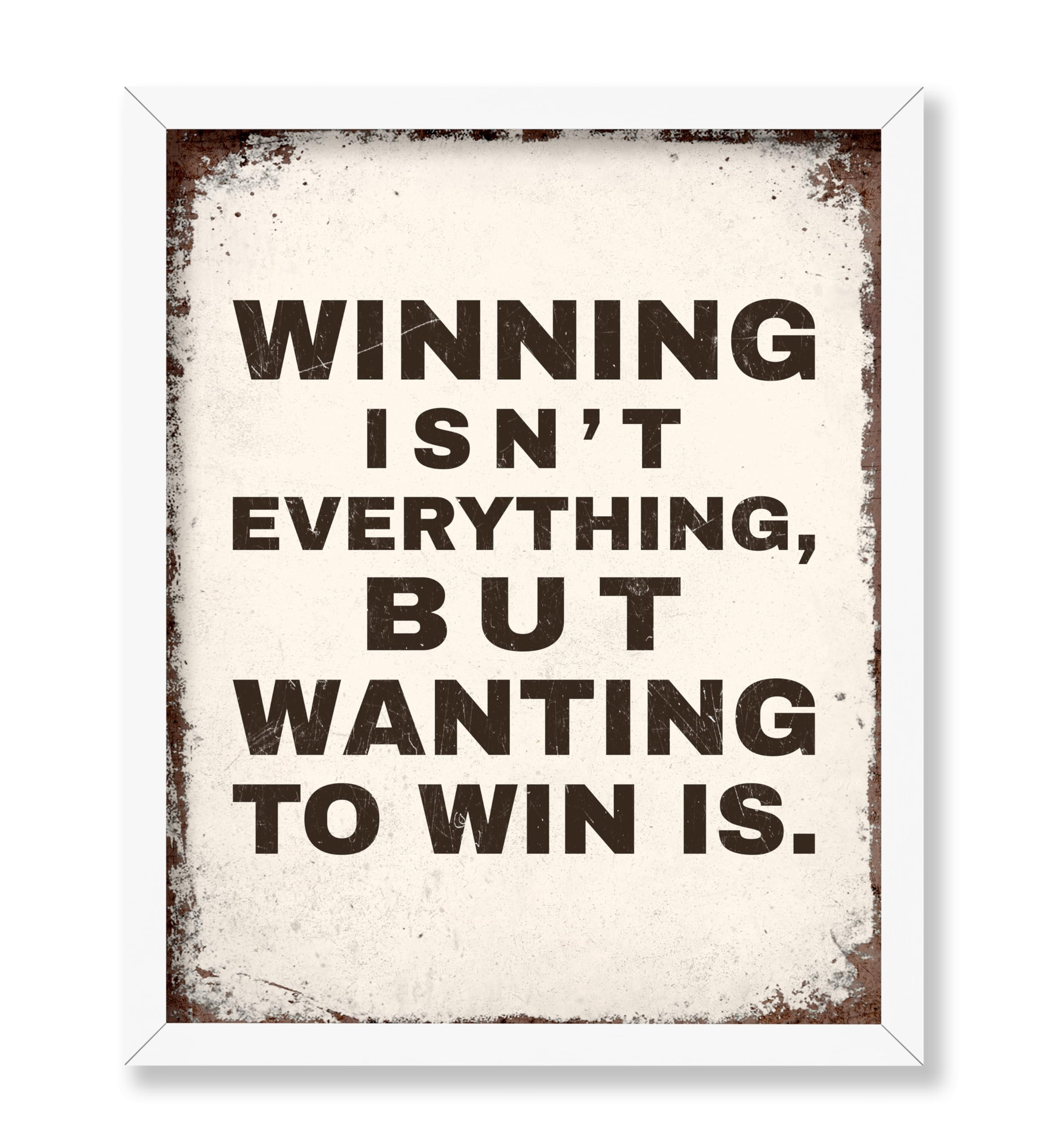 Poster Master Vintage Winning Isn't Everything Poster - Victory Print ...