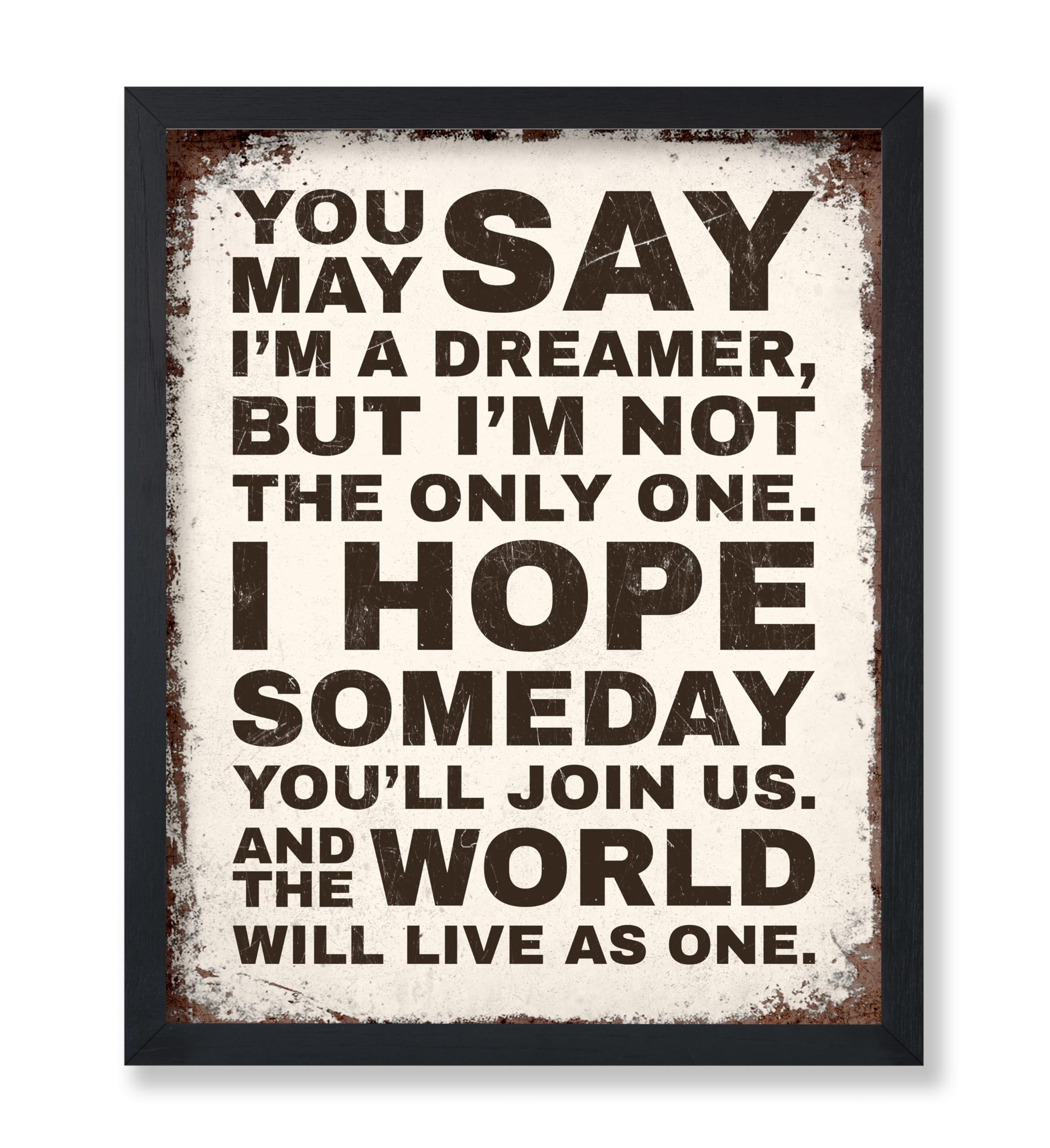 Poster Master Vintage You May Say I'm A Dreamer Poster - Lennon Print ...