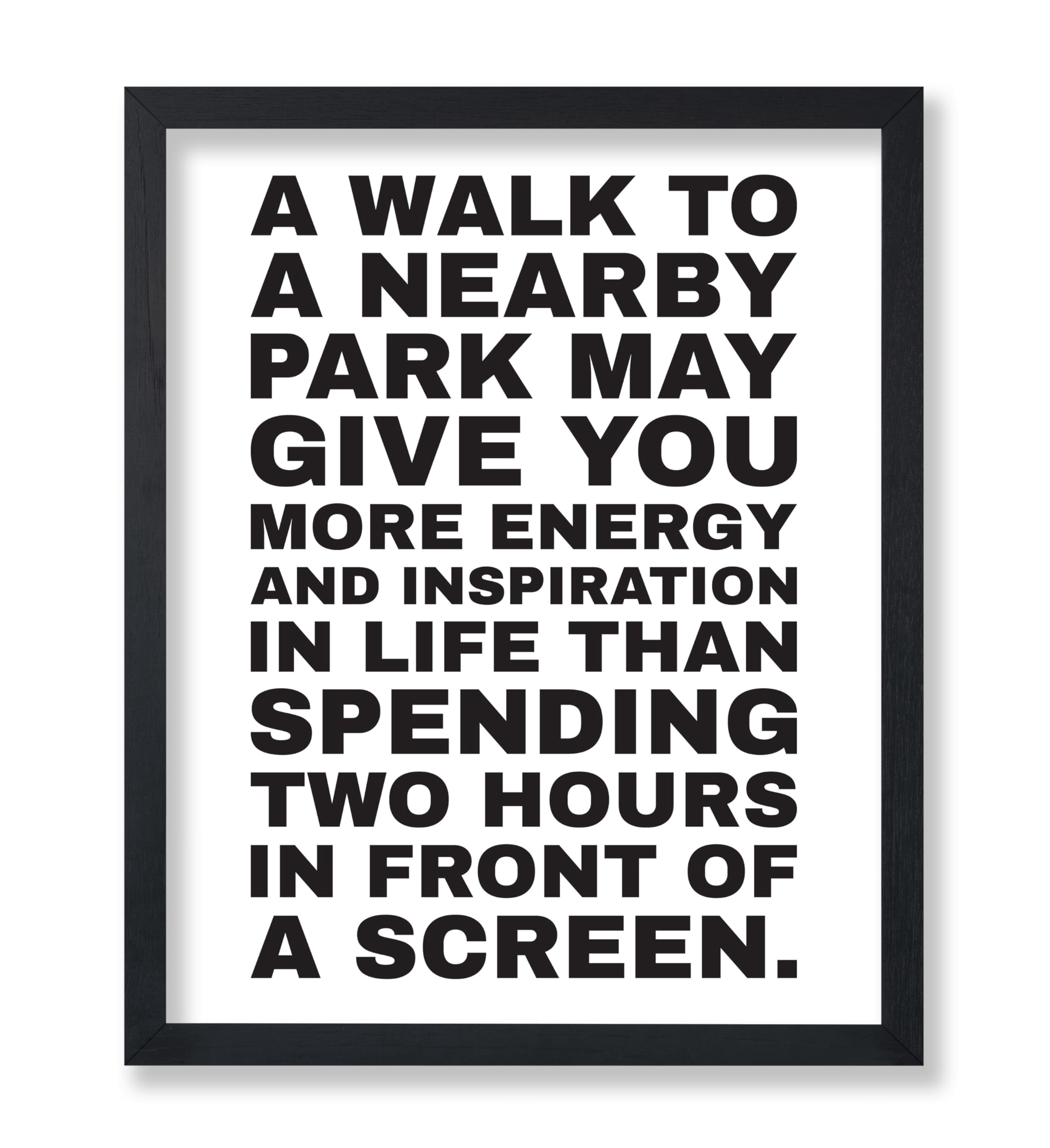 Poster Master Walk To A Nearby Park Poster - White Inspirational Print ...
