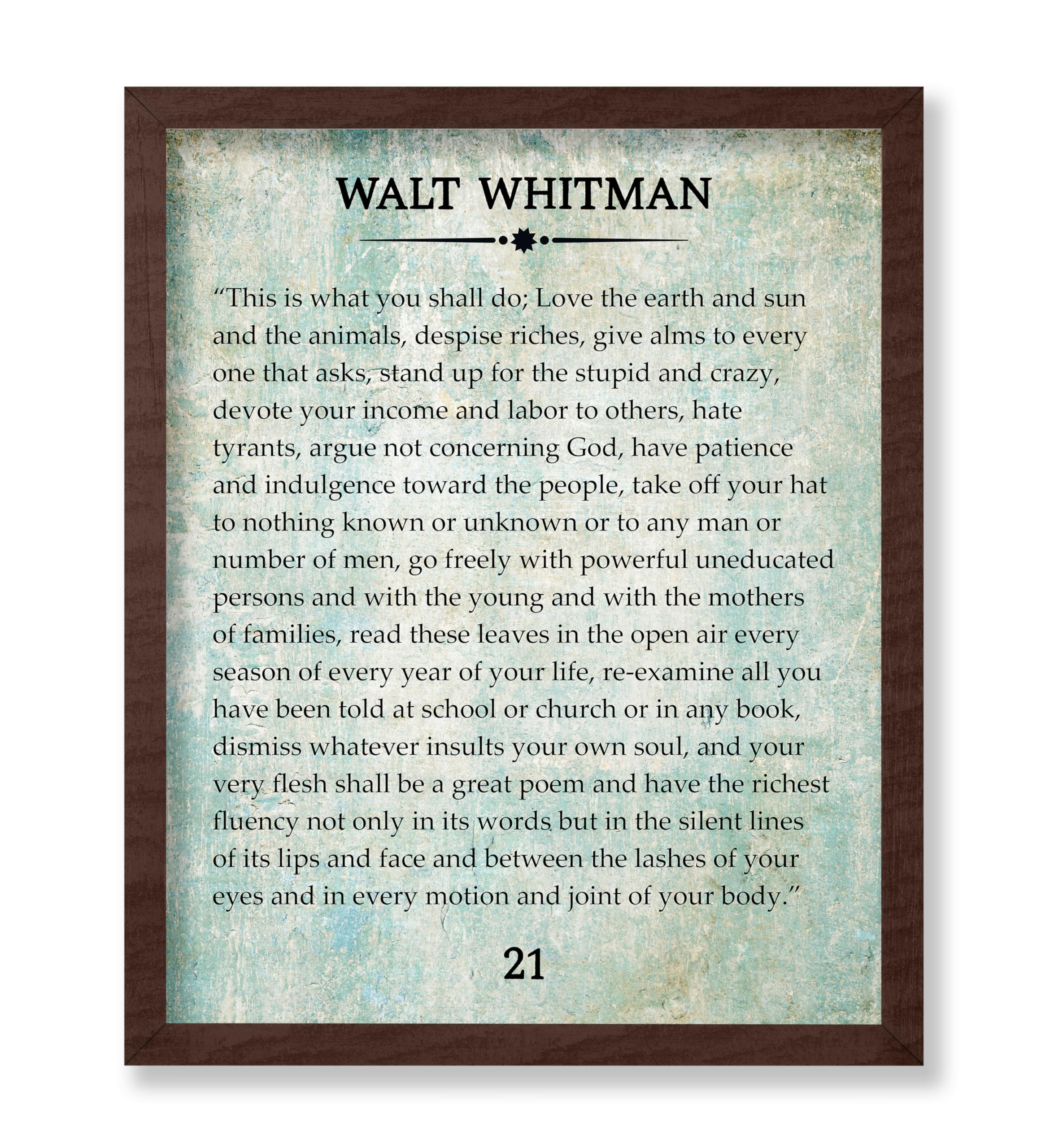 Poster Master Walt Whitman Poster - This is What You Shall Do Print ...