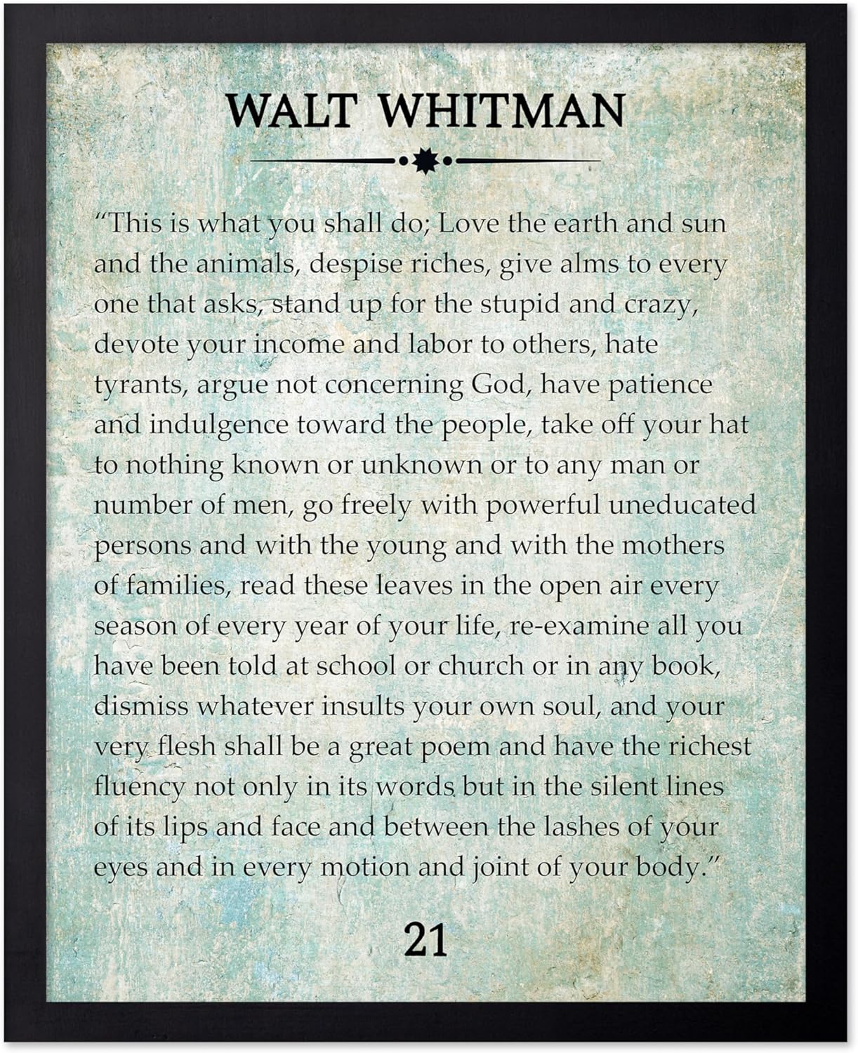 Poster Master Walt Whitman Poster - This is What You Shall Do Print ...
