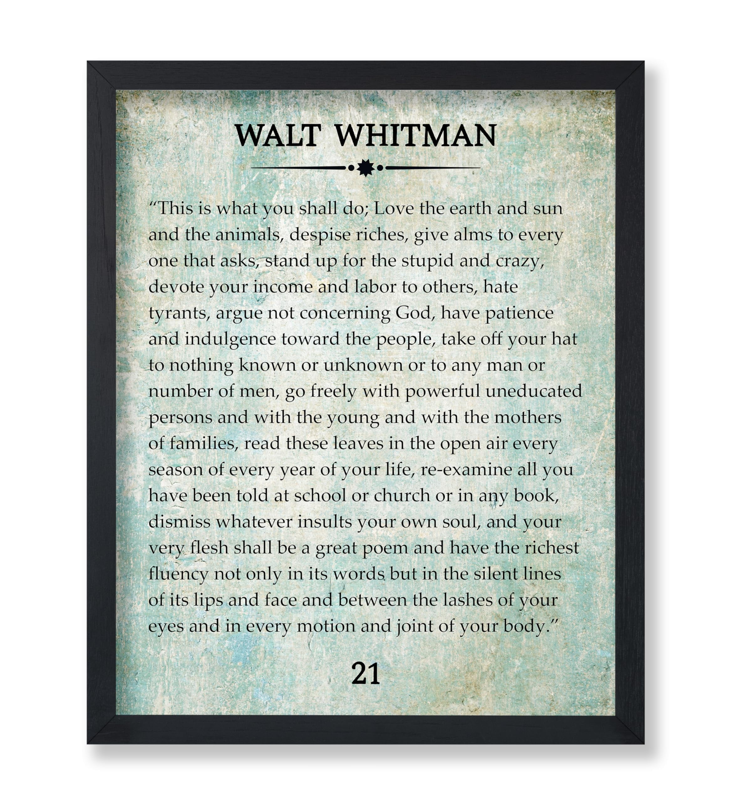 Poster Master Walt Whitman Poster - This is What You Shall Do Print ...