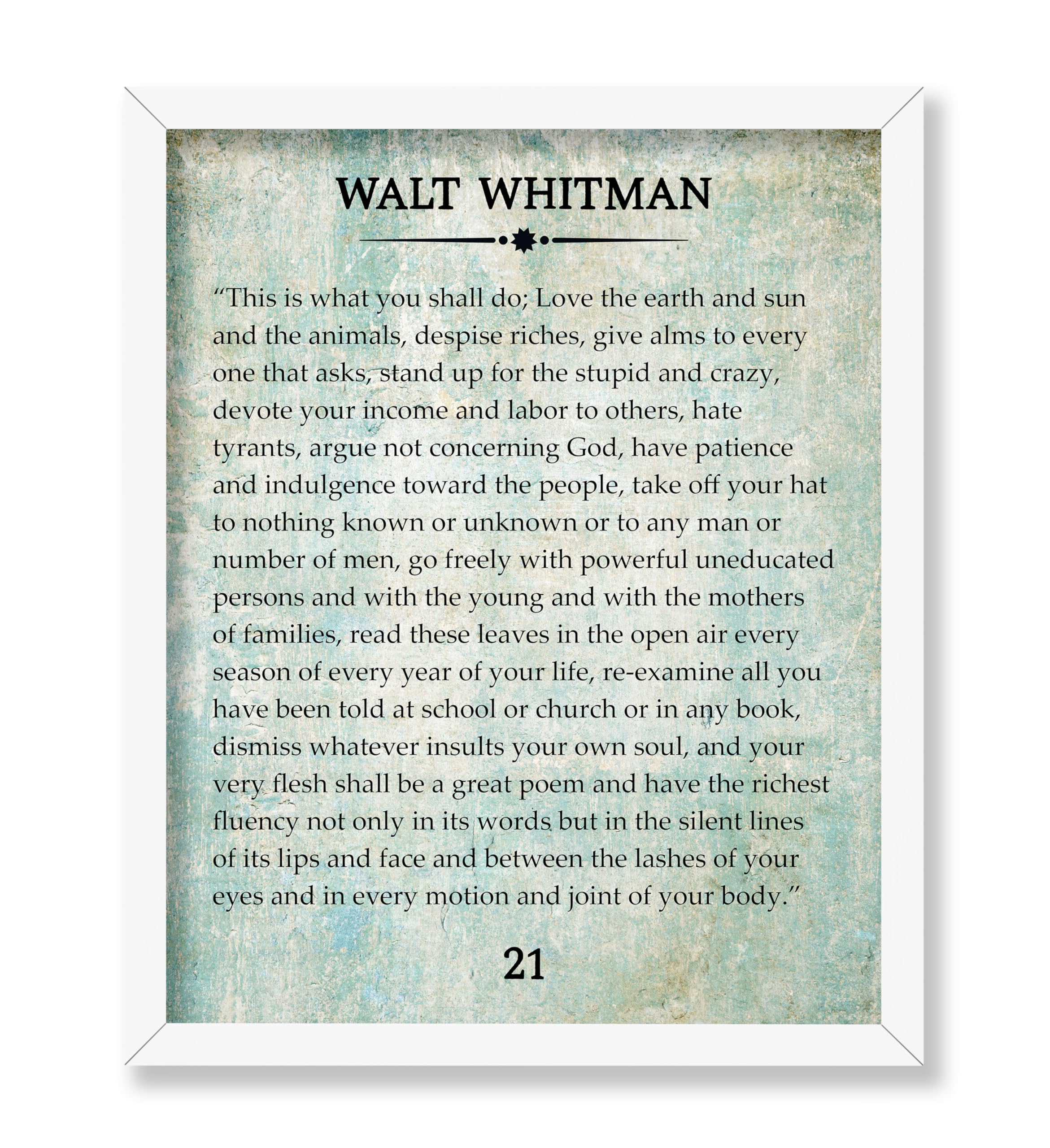 Poster Master Walt Whitman Poster - This is What You Shall Do Print ...
