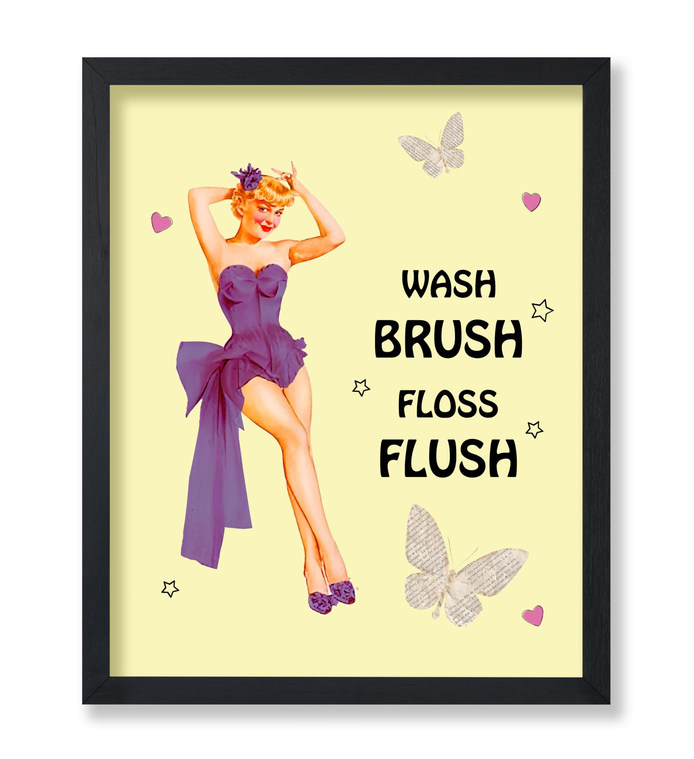 Poster Master Wash Brush Floss Flush Poster - Pin Up Girl Print ...