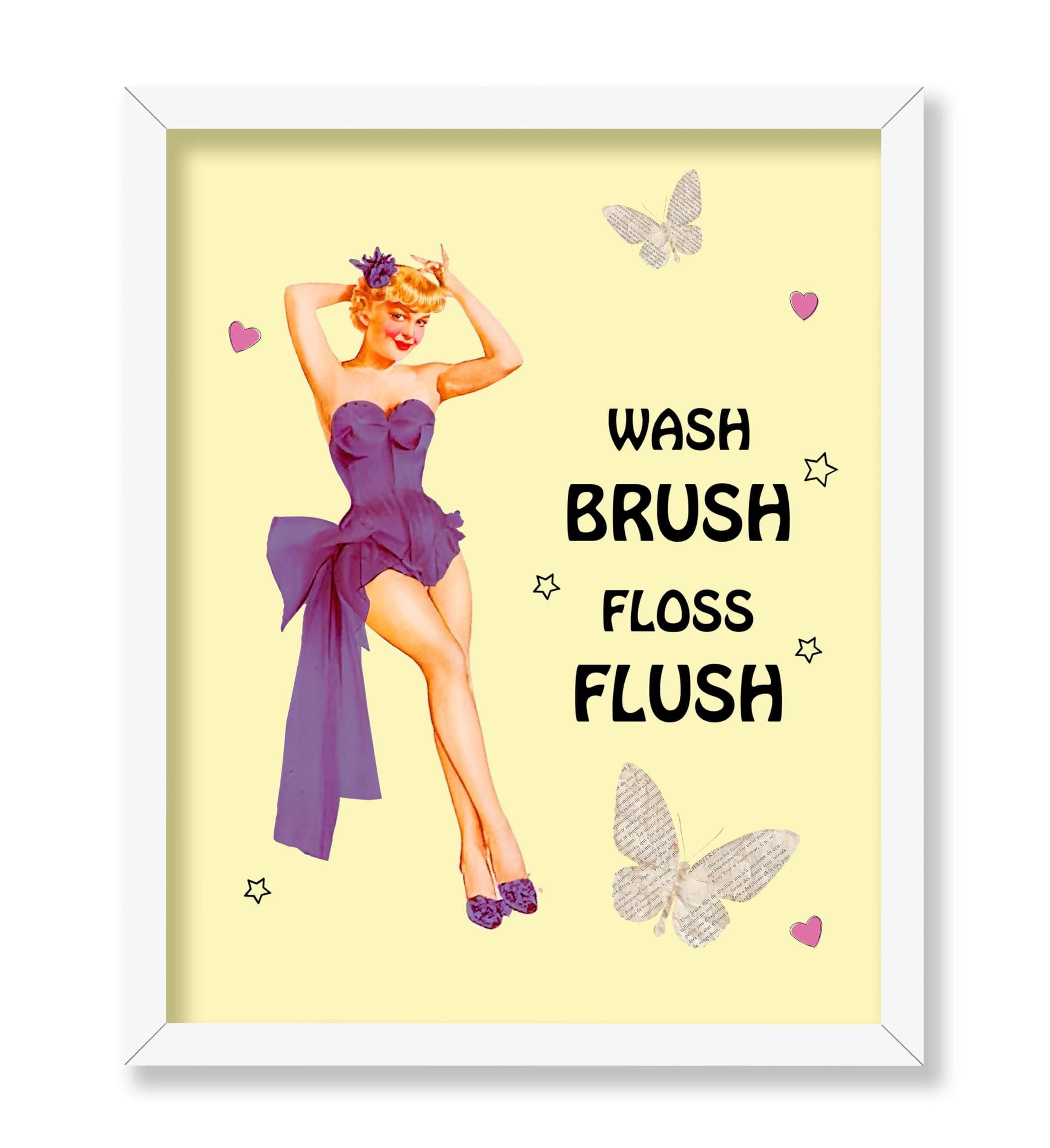 Poster Master Wash Brush Floss Flush Poster - Pin Up Girl Print ...