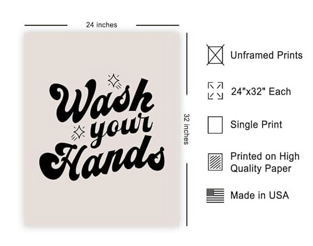 Poster Master Wash Your Hands Poster - Typography Print - Trendy Art ...