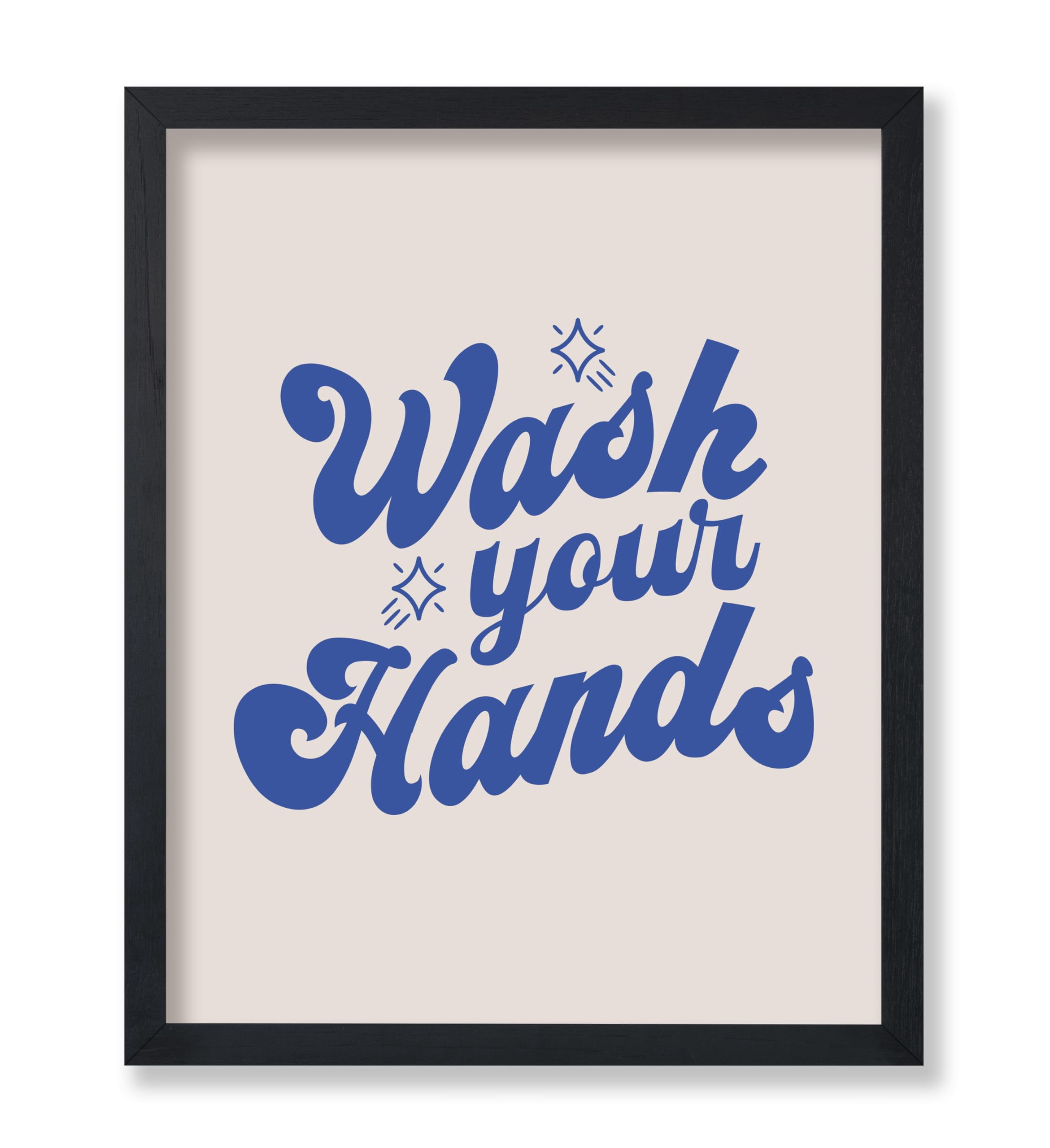 Poster Master Wash Your Hands Poster - Blue Typography Print - Trendy ...