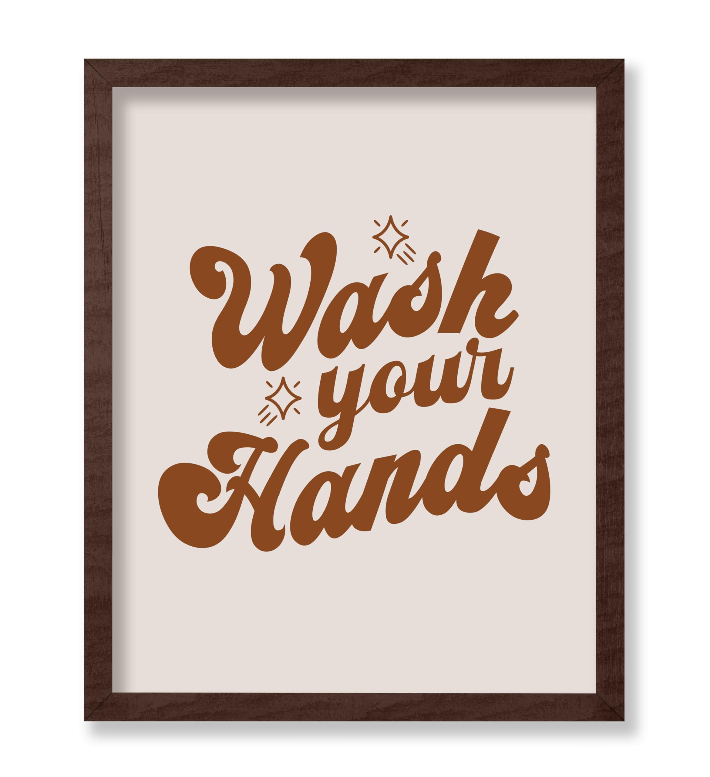 Poster Master Wash Your Hands Poster - Brown Typography Print - Trendy ...