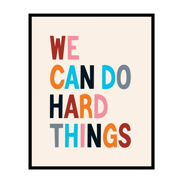 Poster Master We Can Do Hard Things Poster - Motivational Print ...