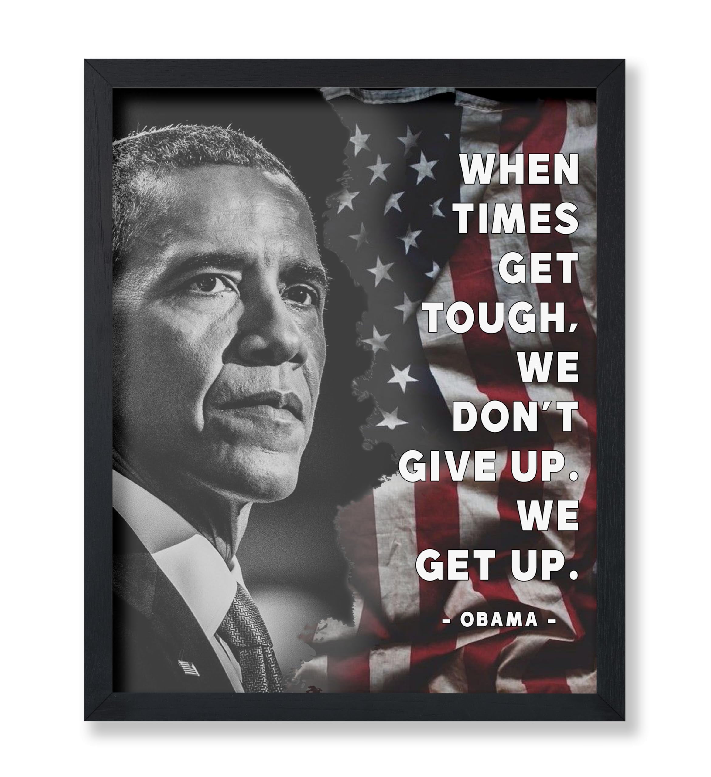 Poster Master We Don't Give Up Poster - Obama Quotes Print ...