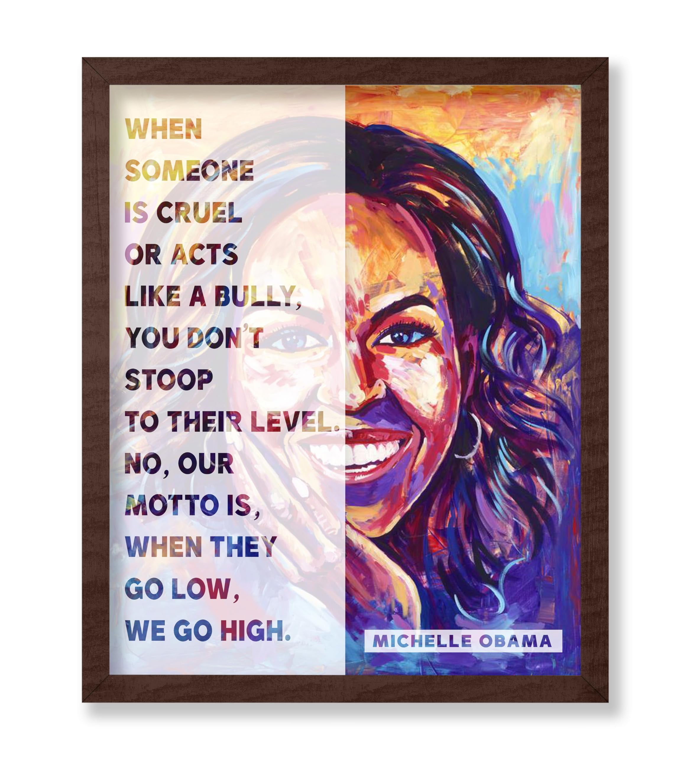 Poster Master When They Go Low We Go High Poster - Michelle Obama Print ...