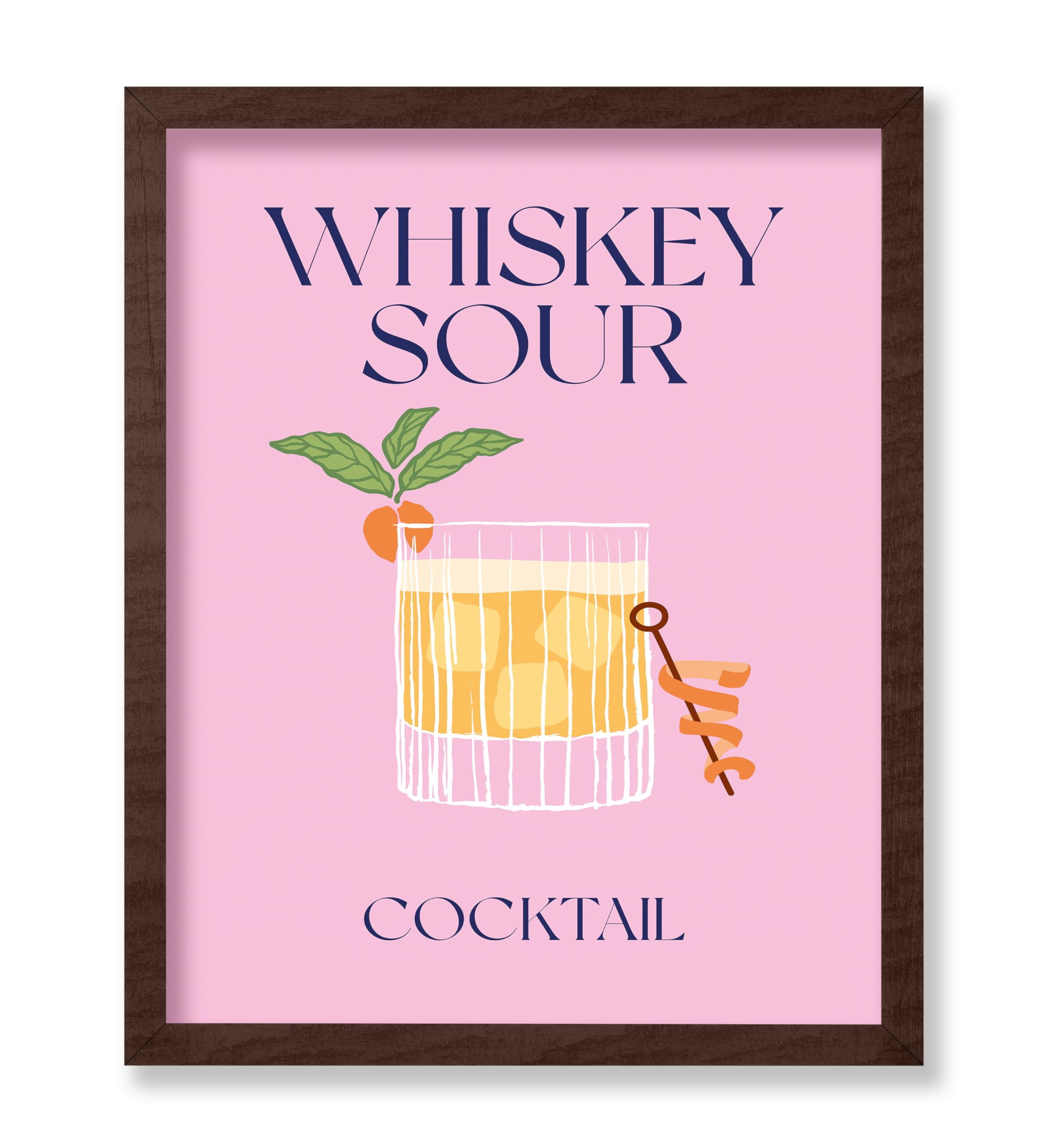 Poster Master Whiskey Sour Poster - Retro Cocktail Print - Alcohol Art ...