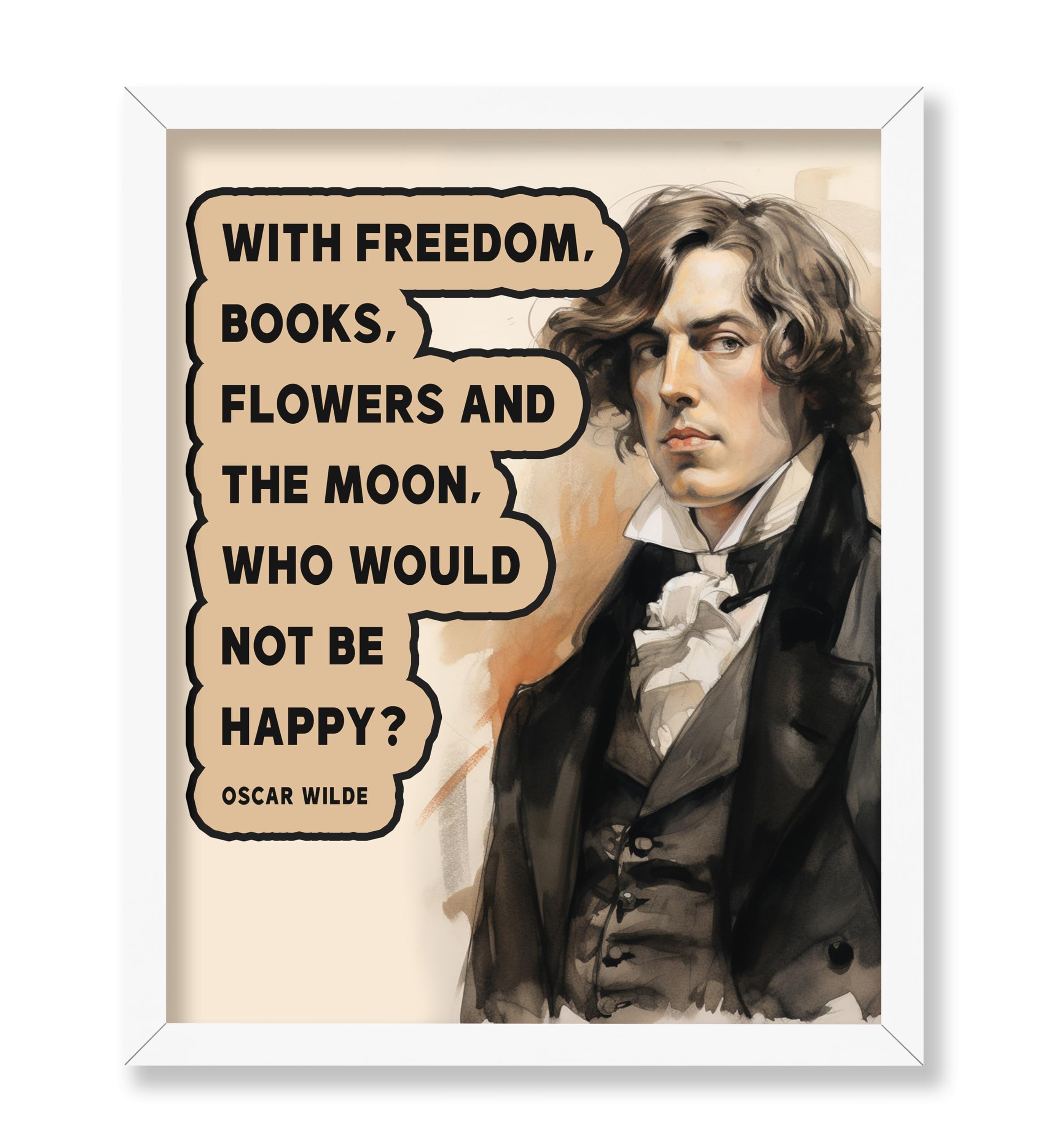Poster Master Who Would Not Be Happy Poster - Oscar Wilde Print ...