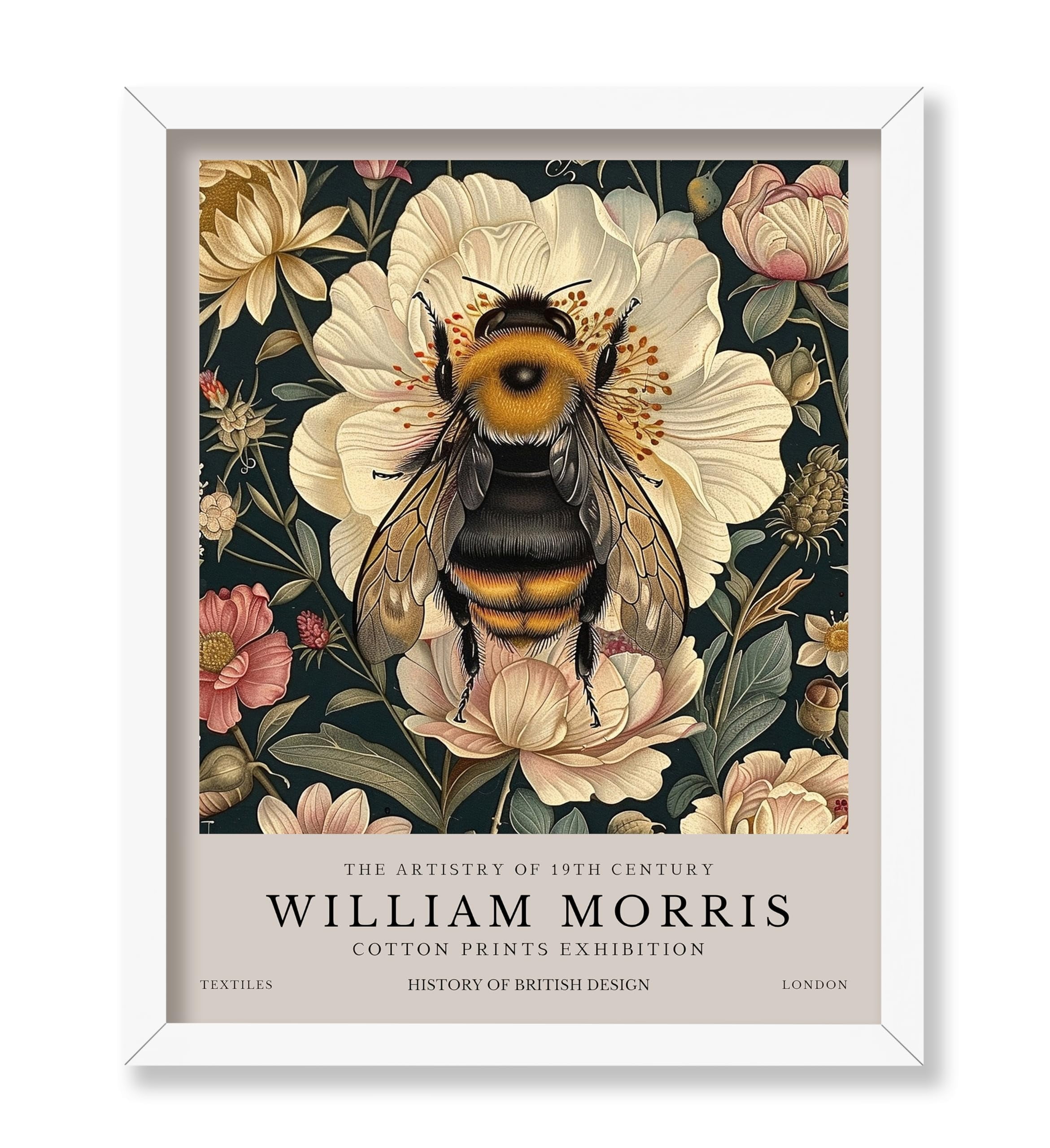Poster Master William Morris Poster - Bumble Bee Print - Flower Art ...