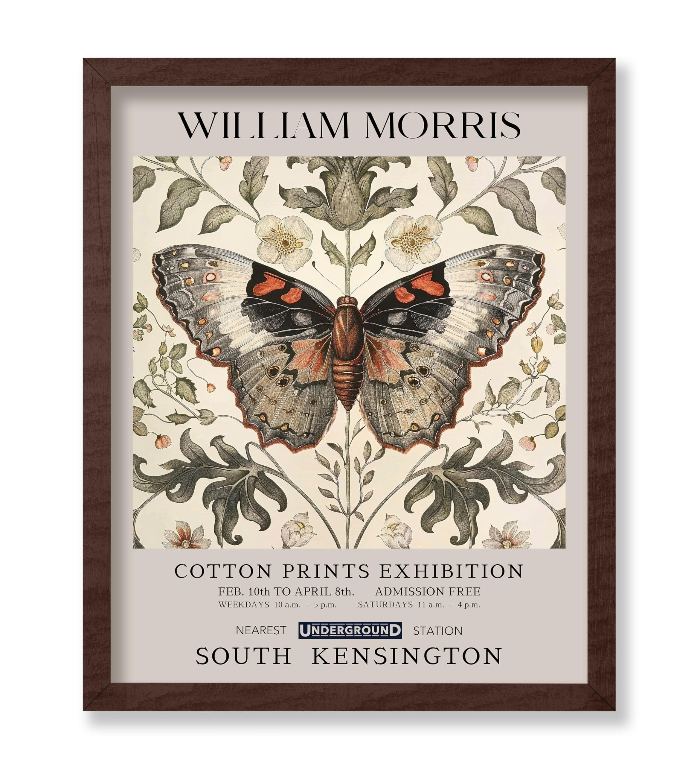 Poster Master William Morris Poster - Butterfly Print - Moth Art - Botanical Art - Flower Art ...