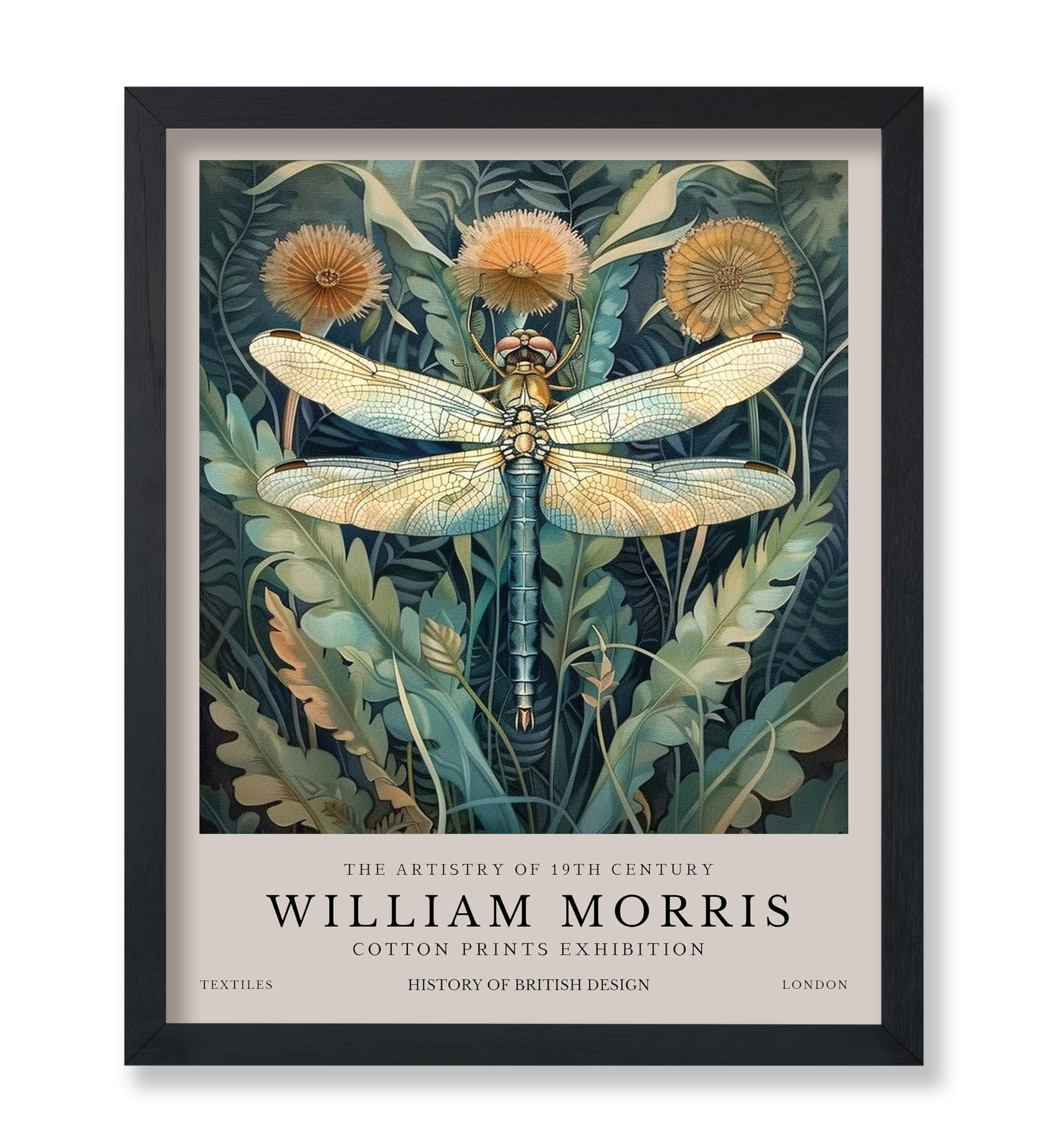 Poster Master William Morris Poster - Dragonfly Print - Botanical Art - Flower Art - Exhibition ...