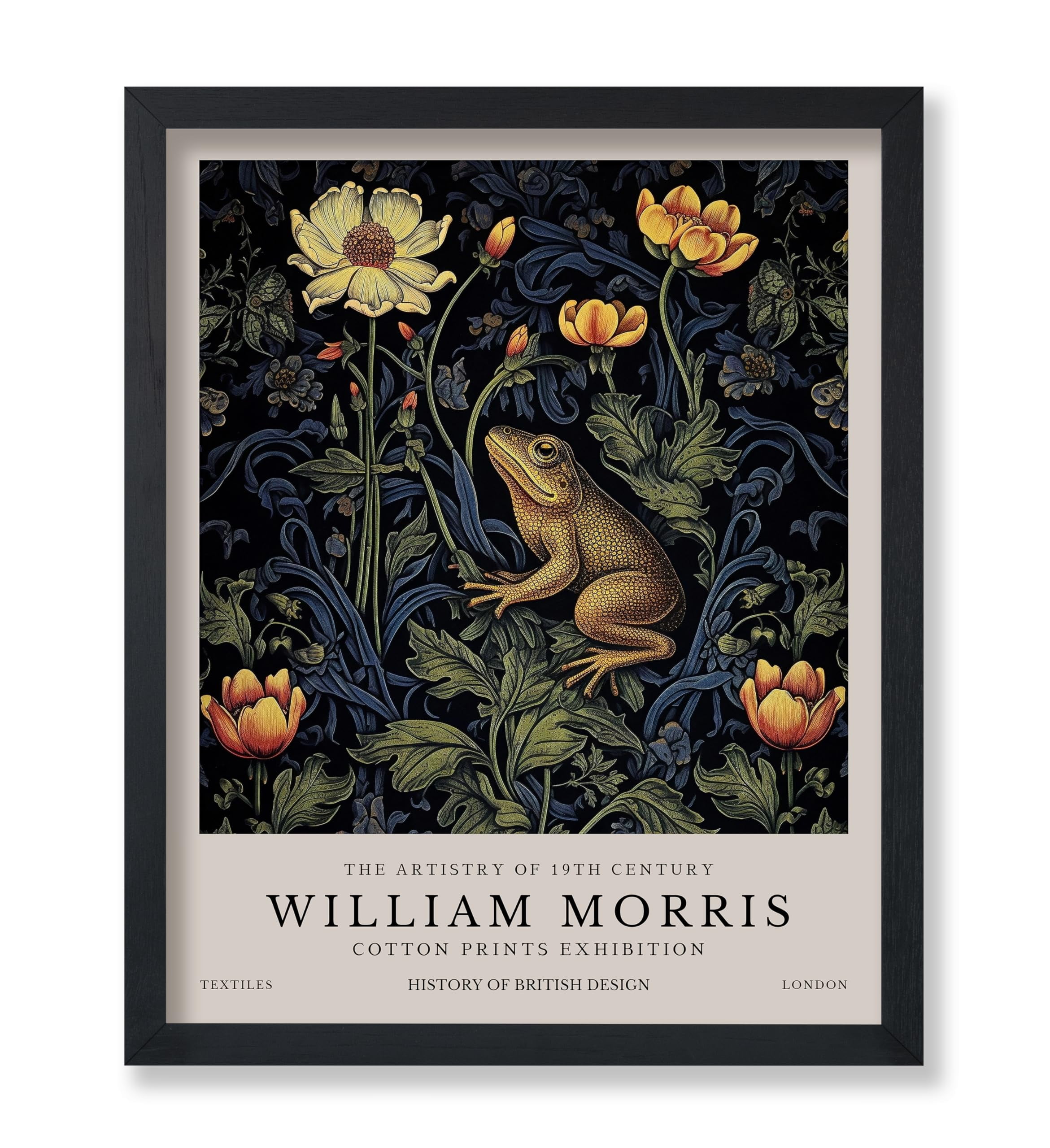 Poster Master William Morris Poster - Frog and Flowers Print - Frog Art ...