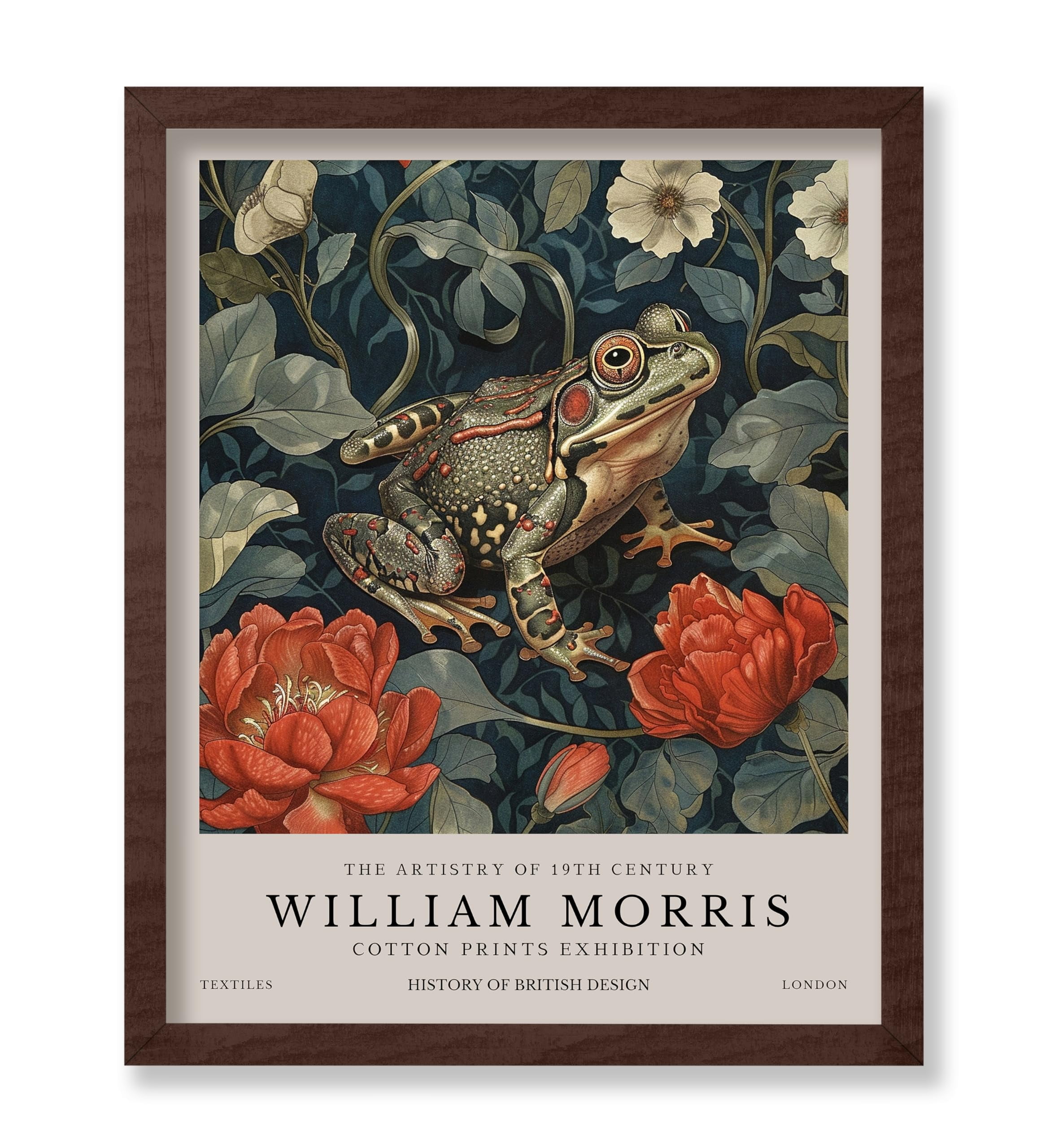 Poster Master William Morris Poster - Frog Print - Flower Art ...