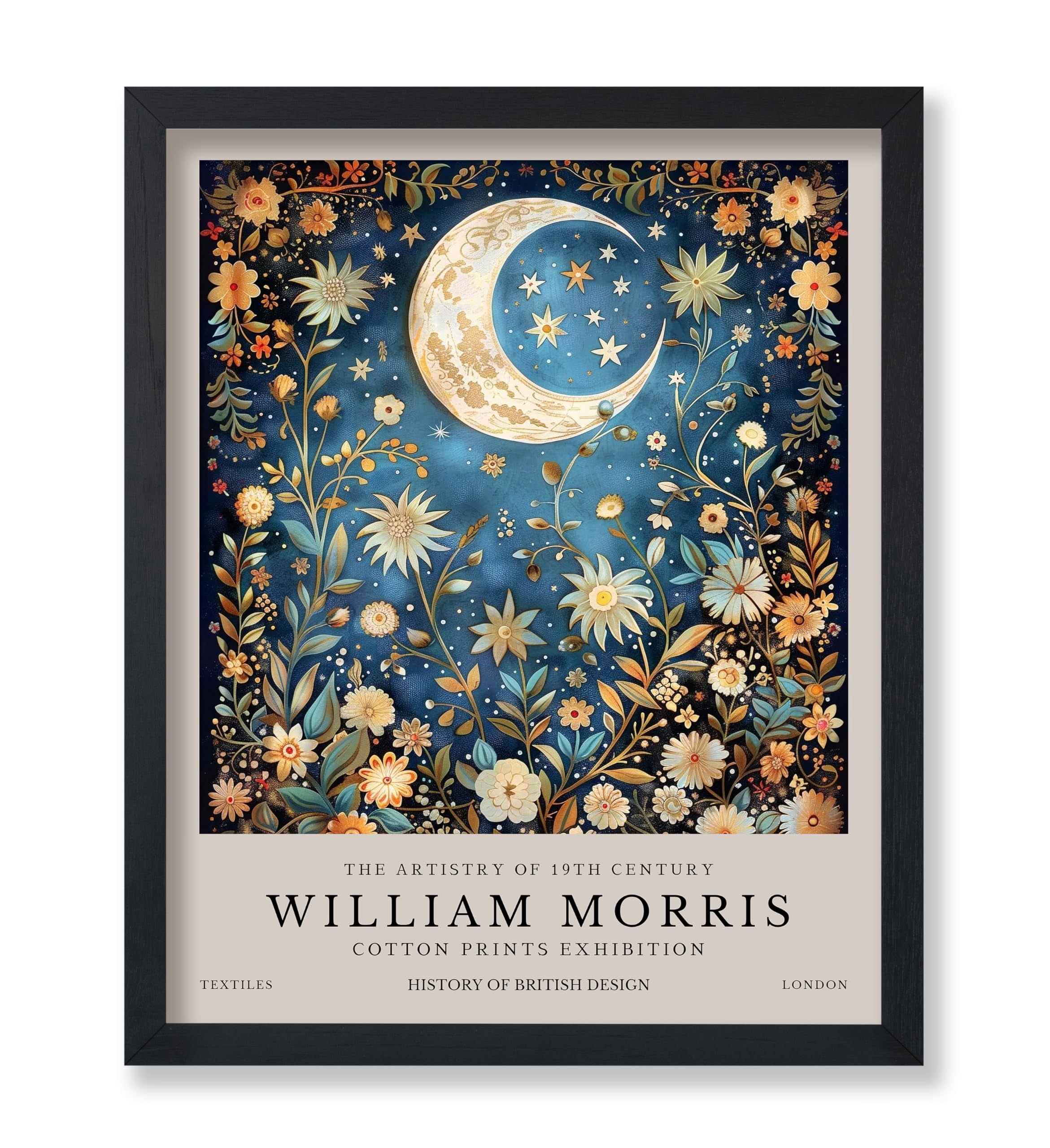 Poster Master William Morris Poster - Moon and Stars Print - Botanical ...