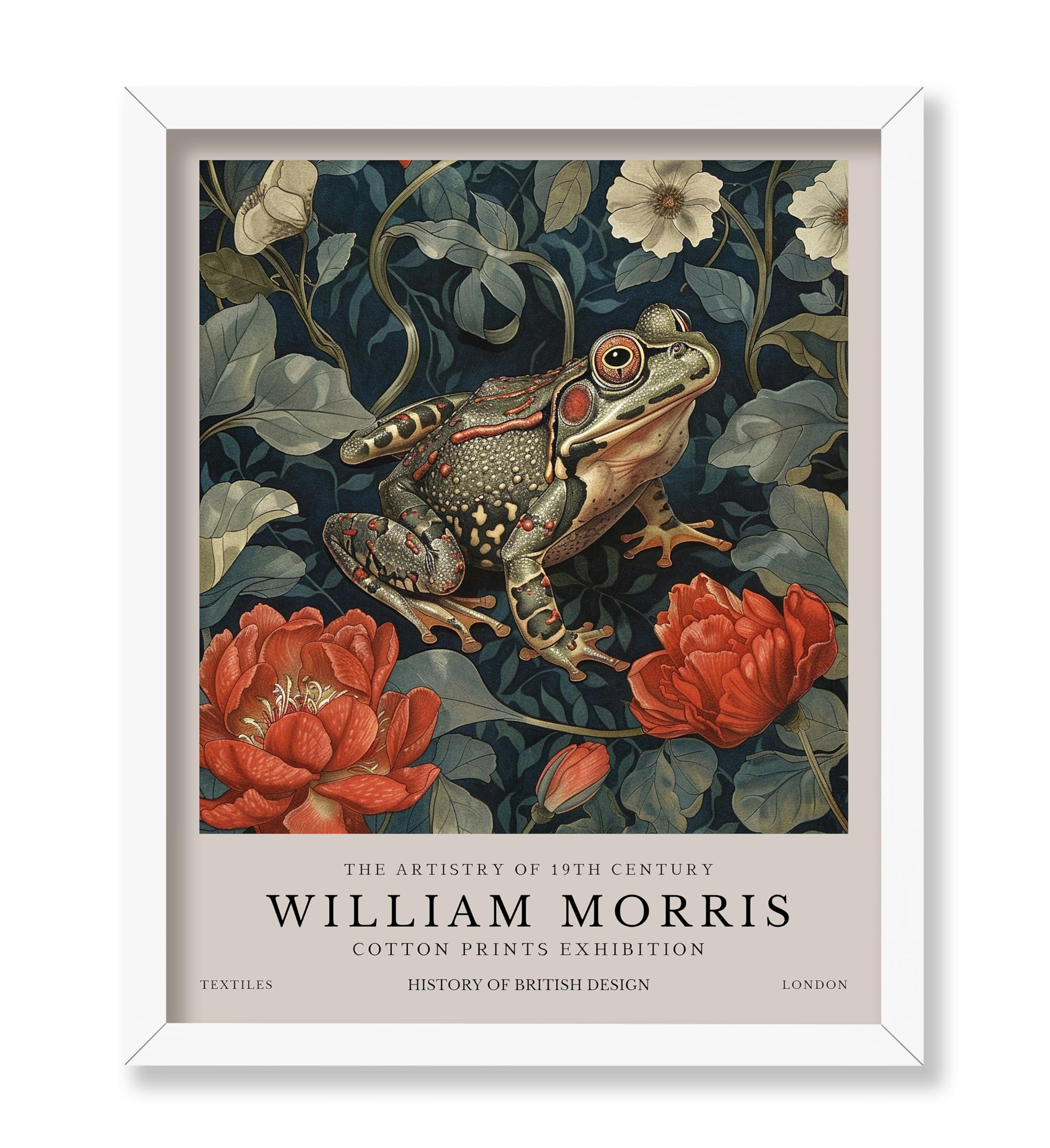 Poster Master William Morris Poster - Frog Print - Flower Art ...