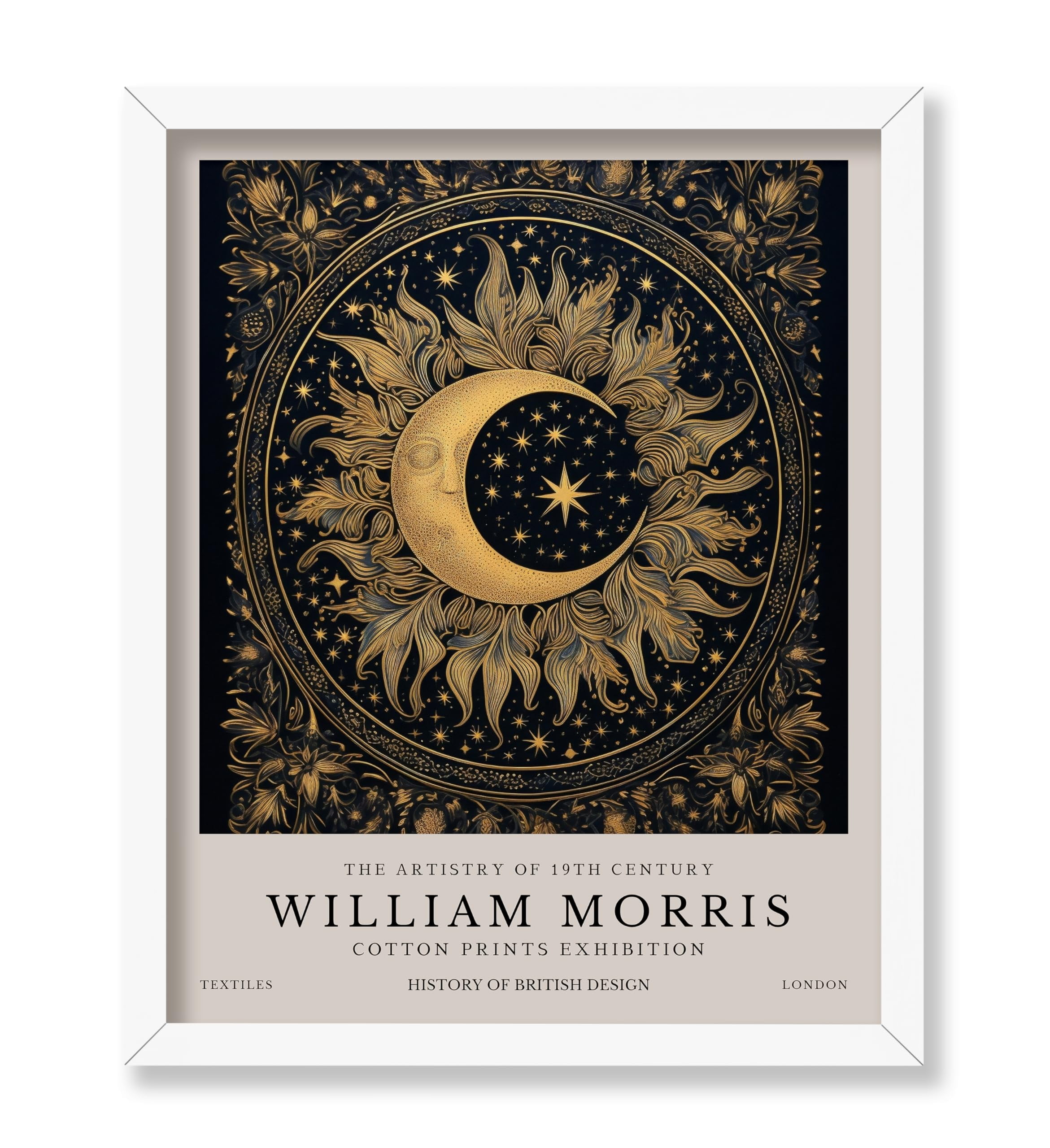 Poster Master William Morris Poster - Stars and Moon Print - Celestial ...