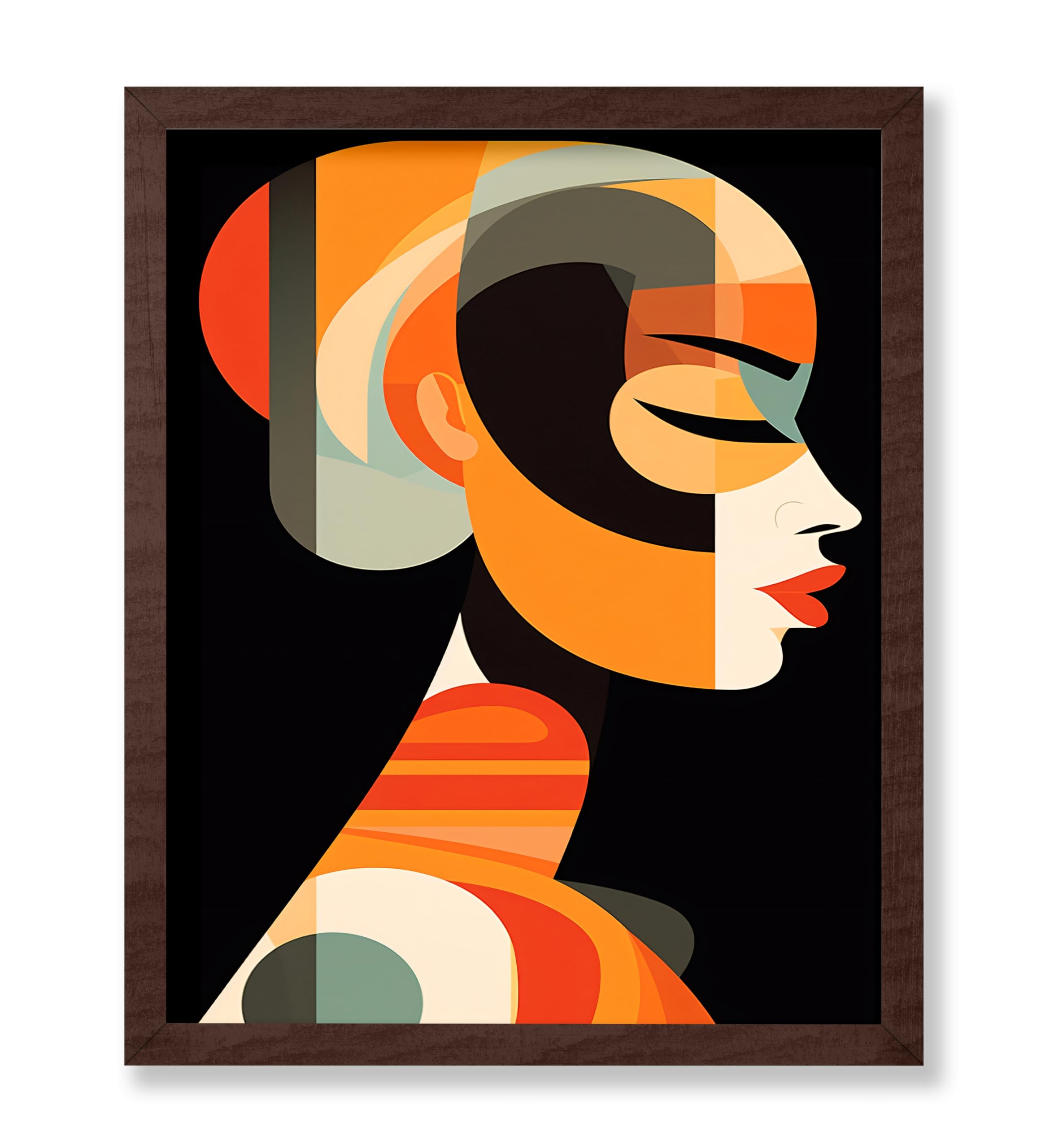 Poster Master Woman Illustration Poster - Geometric Portrait Print ...