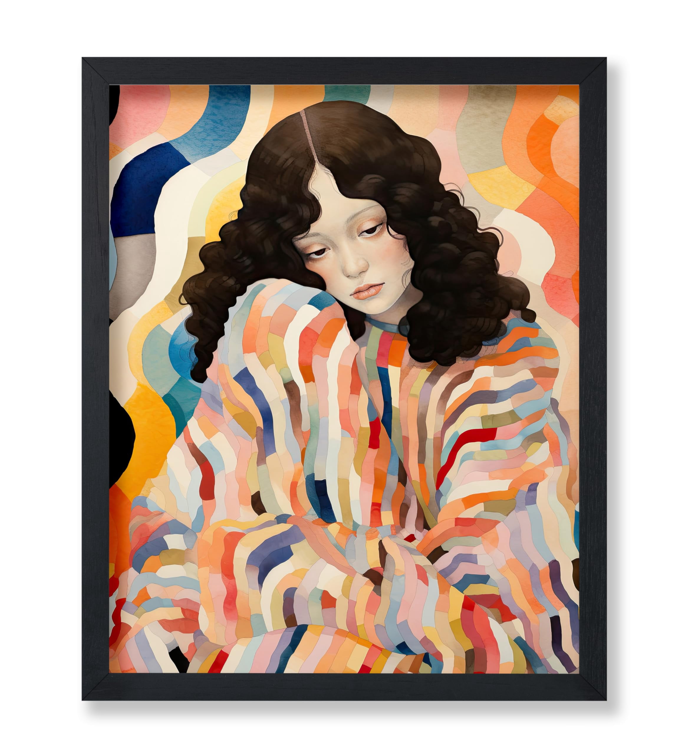 Poster Master Woman Poster - Lady in Robe Print - Rainbow Colored Robe ...