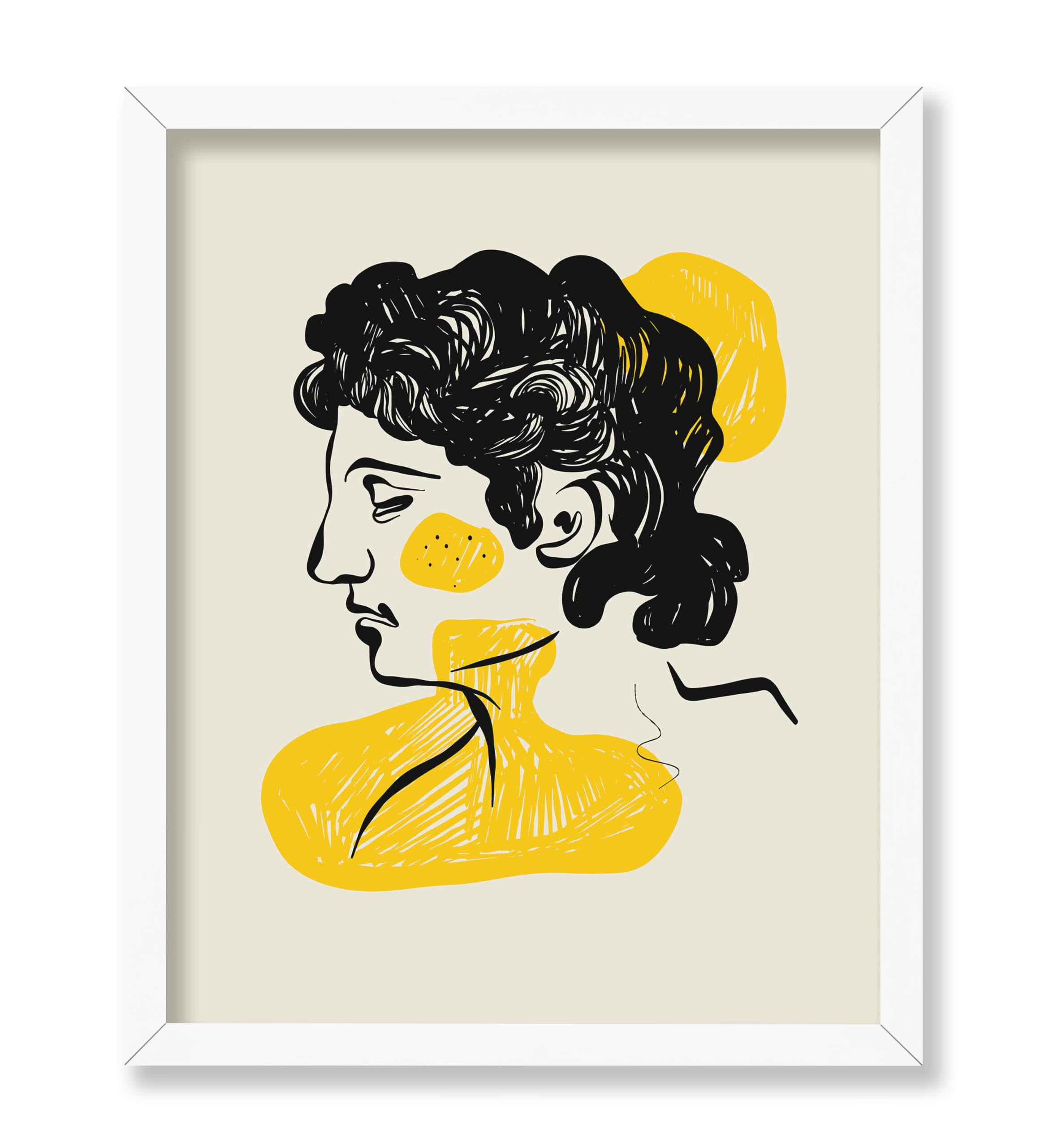 Poster Master Woman Portrait Poster - Retro Abstract Print - Drawing ...