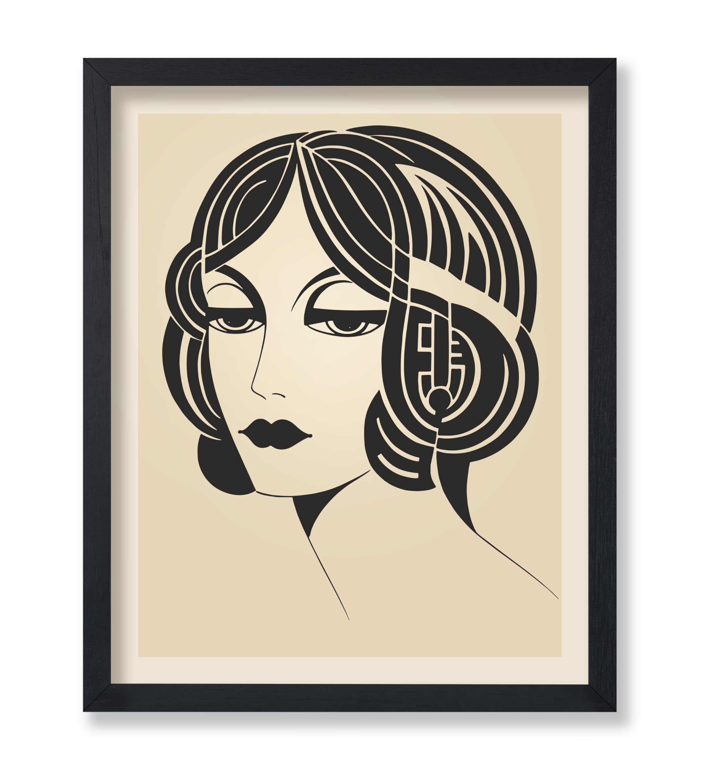 Poster Master Woman Portrait Poster - Retro Drawing Print - Sketch Art ...