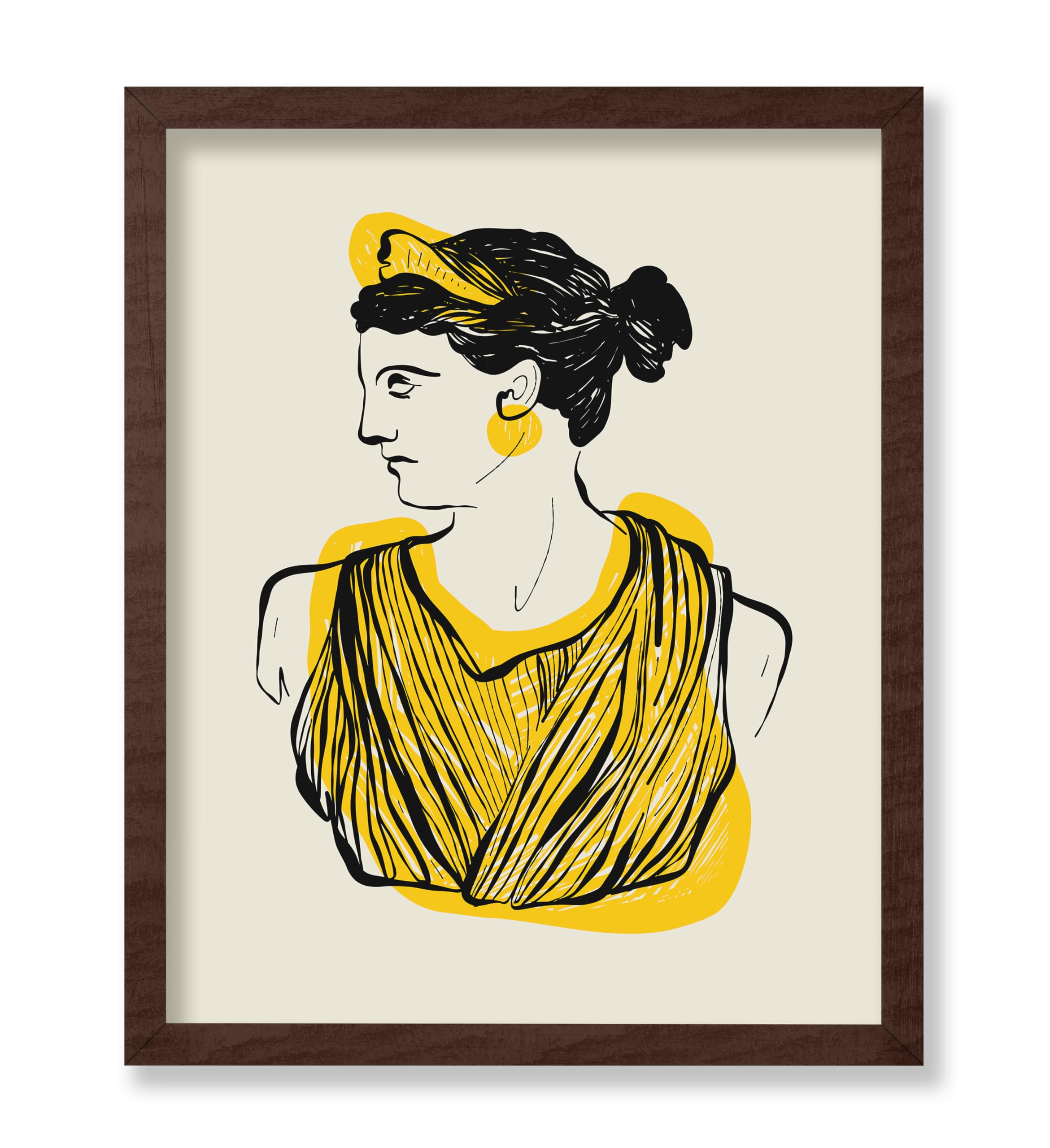 Poster Master Woman Portrait Poster - Retro Drawing Print - Sketch Art ...