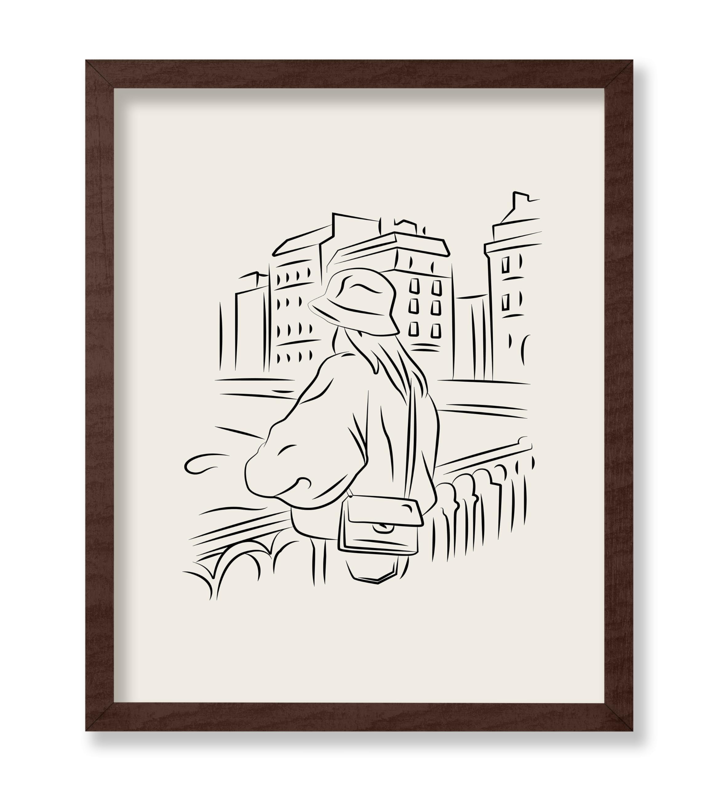 Poster Master Woman Poster - Retro Drawing Print - Travel Art - Line ...