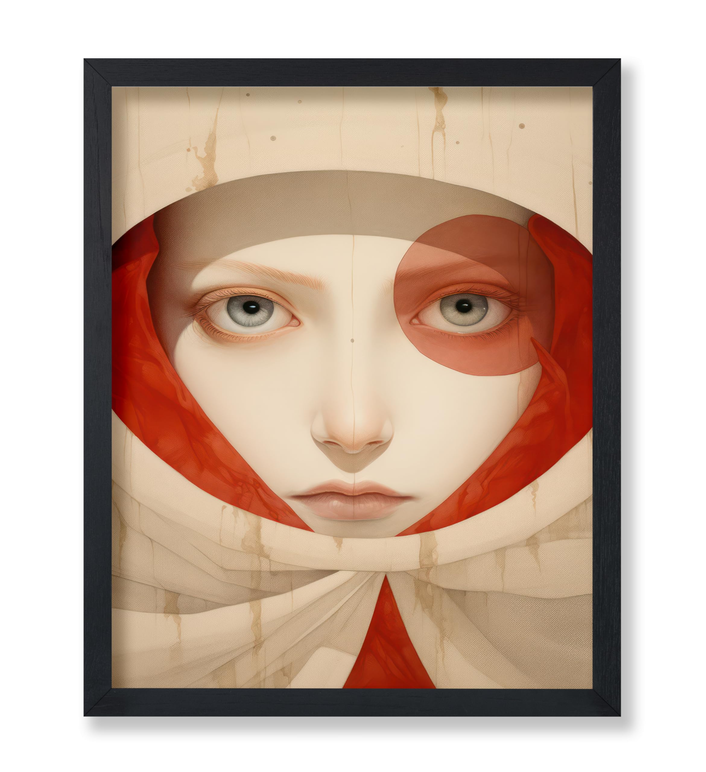 Poster Master Woman Poster - Retro Face Print - Portrait Art - Abstract ...