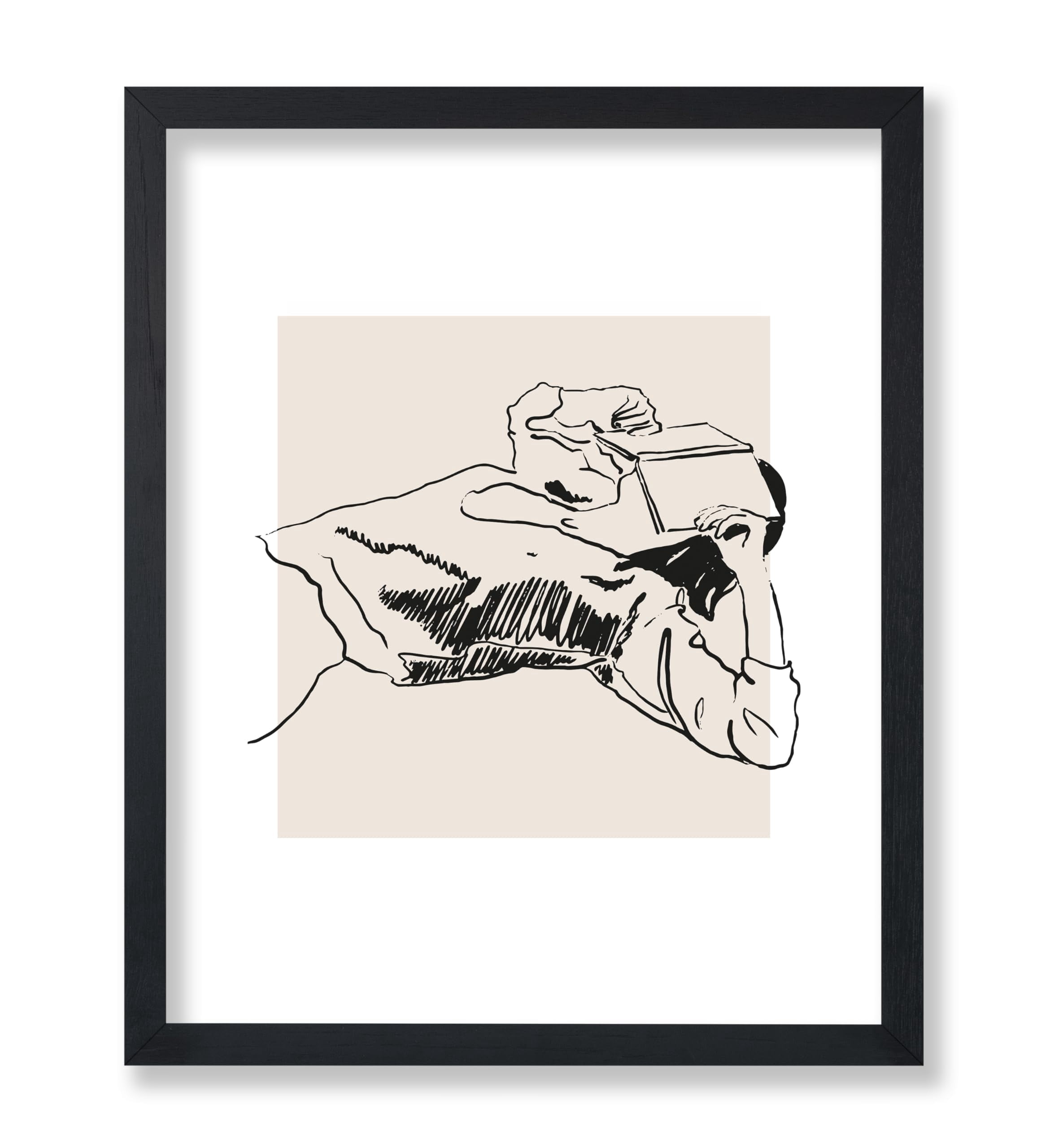Poster Master Woman With Book Poster - Retro Reading Print - Bookworm ...