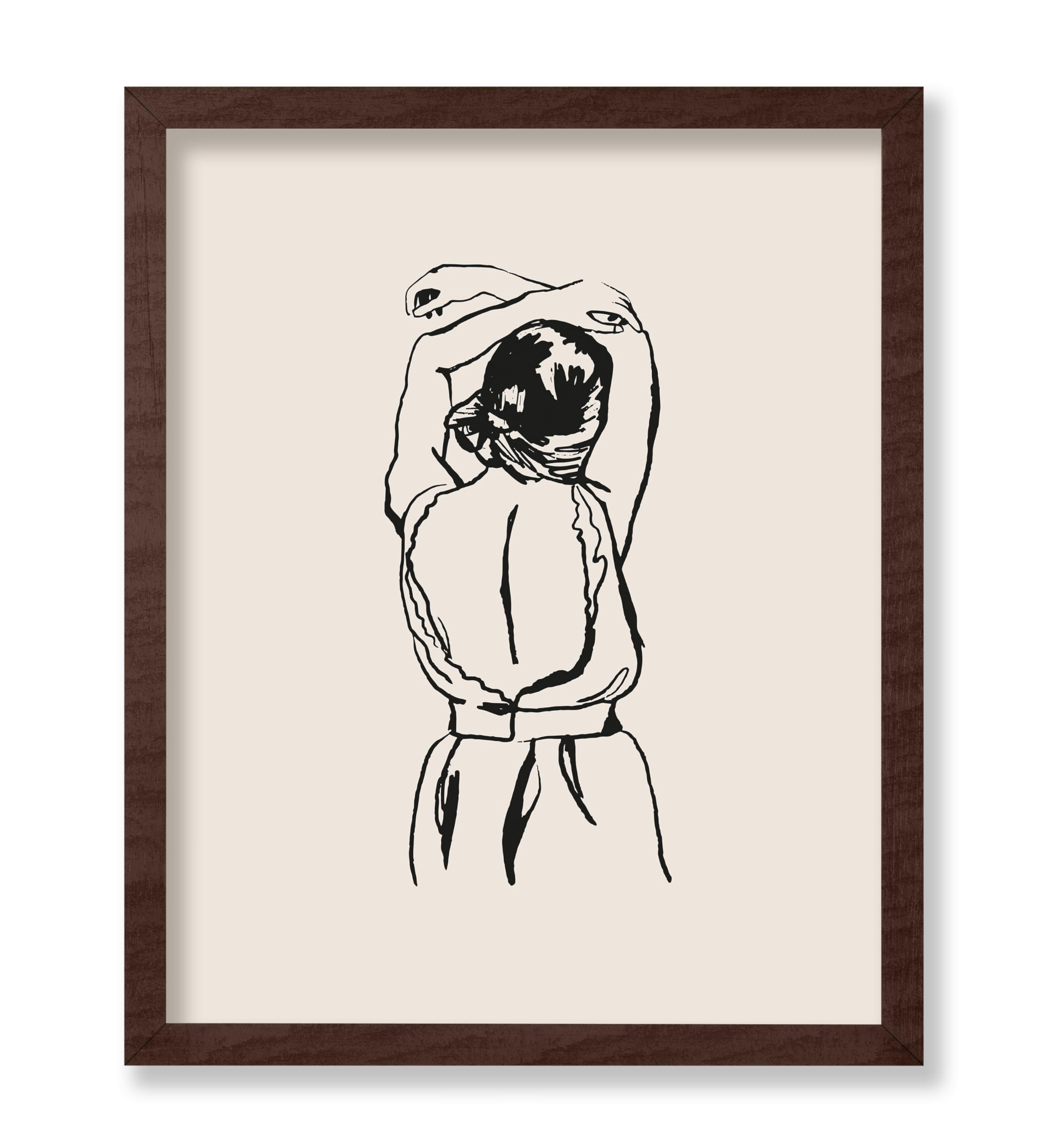 Poster Master Woman's Back Poster - Retro Fashion Sketch Print - Girly ...