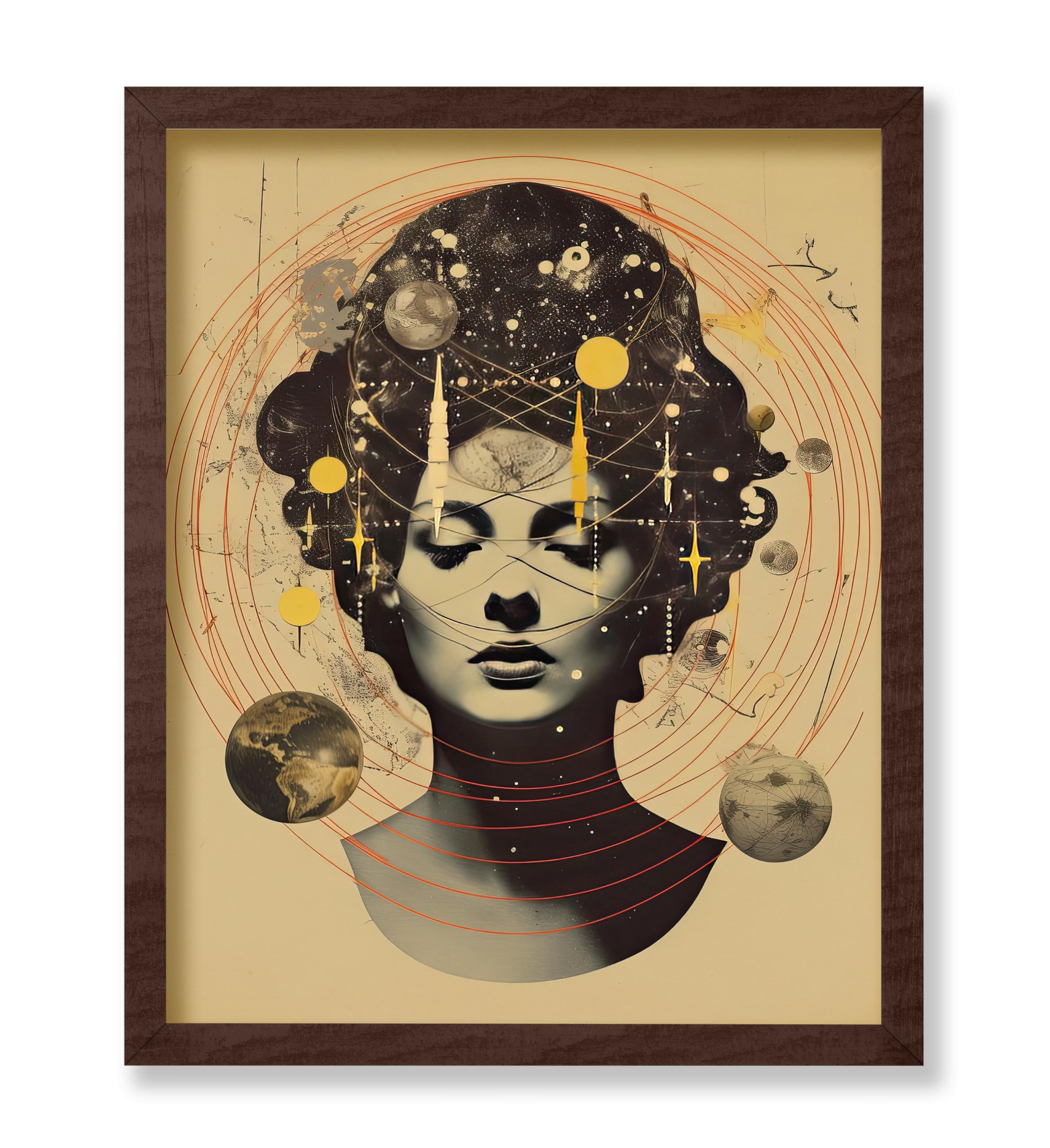Poster Master Women Poster - Retro Portrait Print - Surreal Art ...