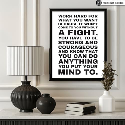 Poster Master Work Hard For What You Want Poster - White Hard Work ...