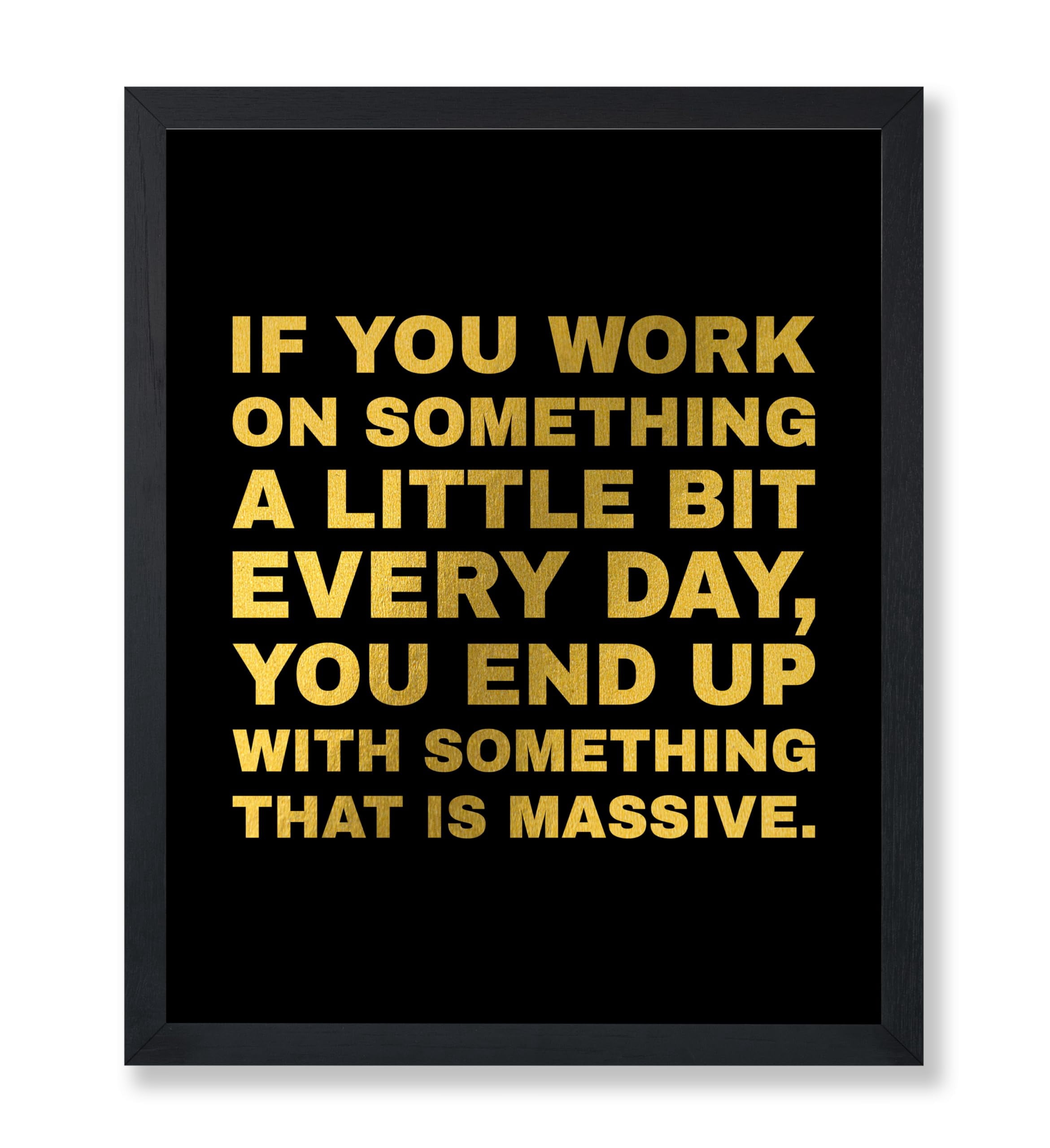Poster Master Work On Something A Little Bit Every Day Poster - Gold ...