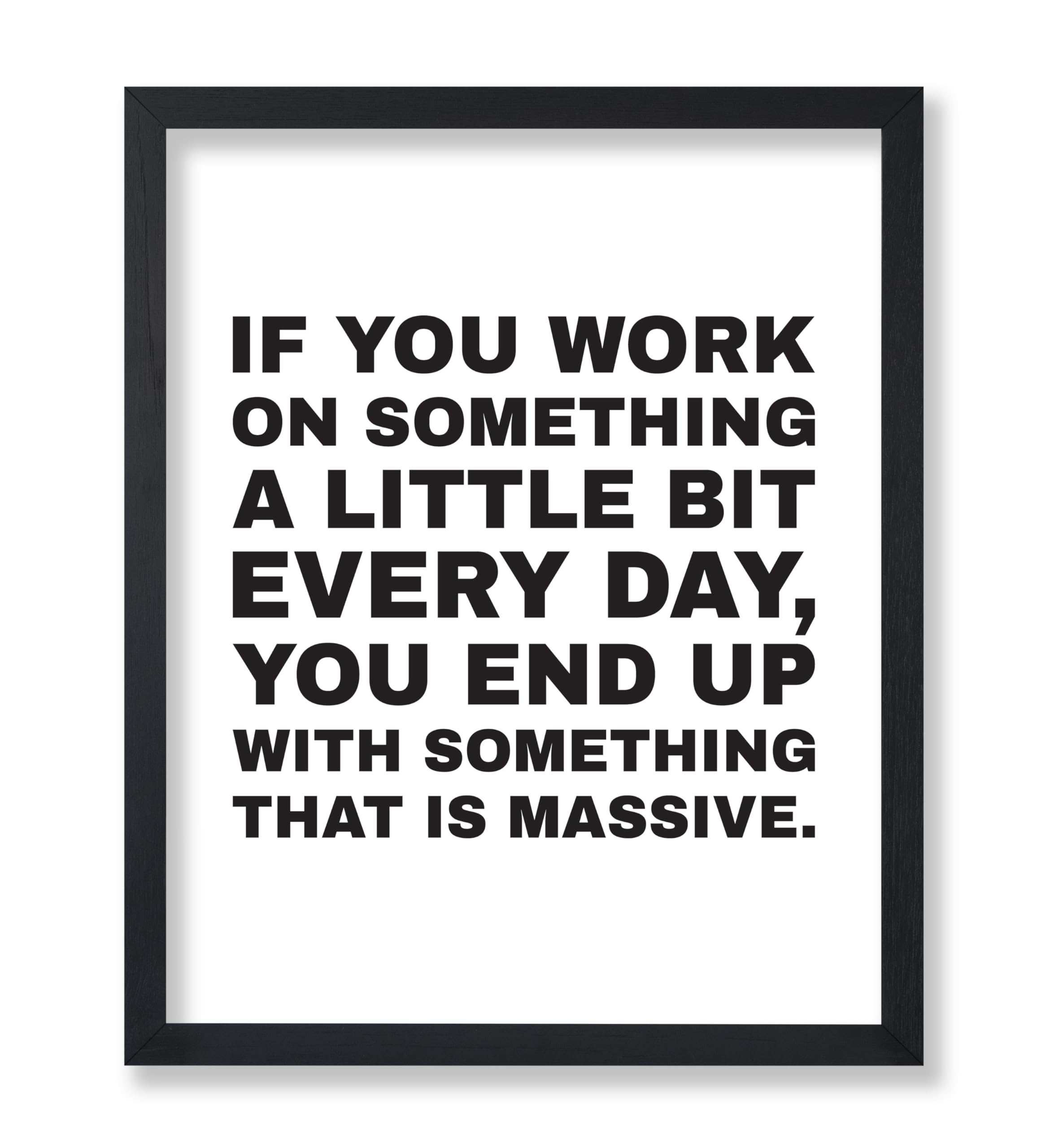 Poster Master Work On Something A Little Bit Every Day Poster - White ...