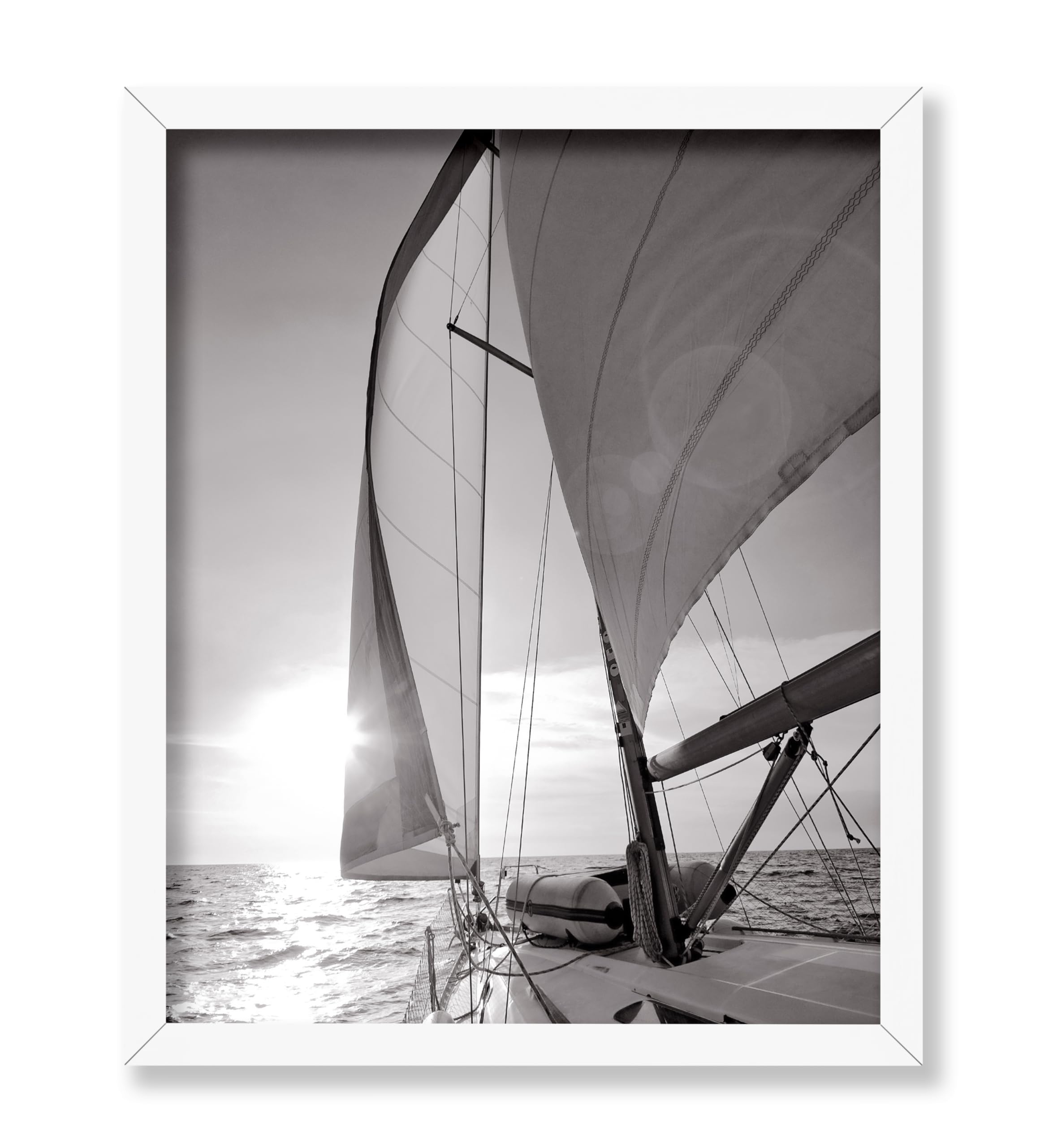 Poster Master Yacht Sailing Towards Sunset Poster - Sailing Print ...