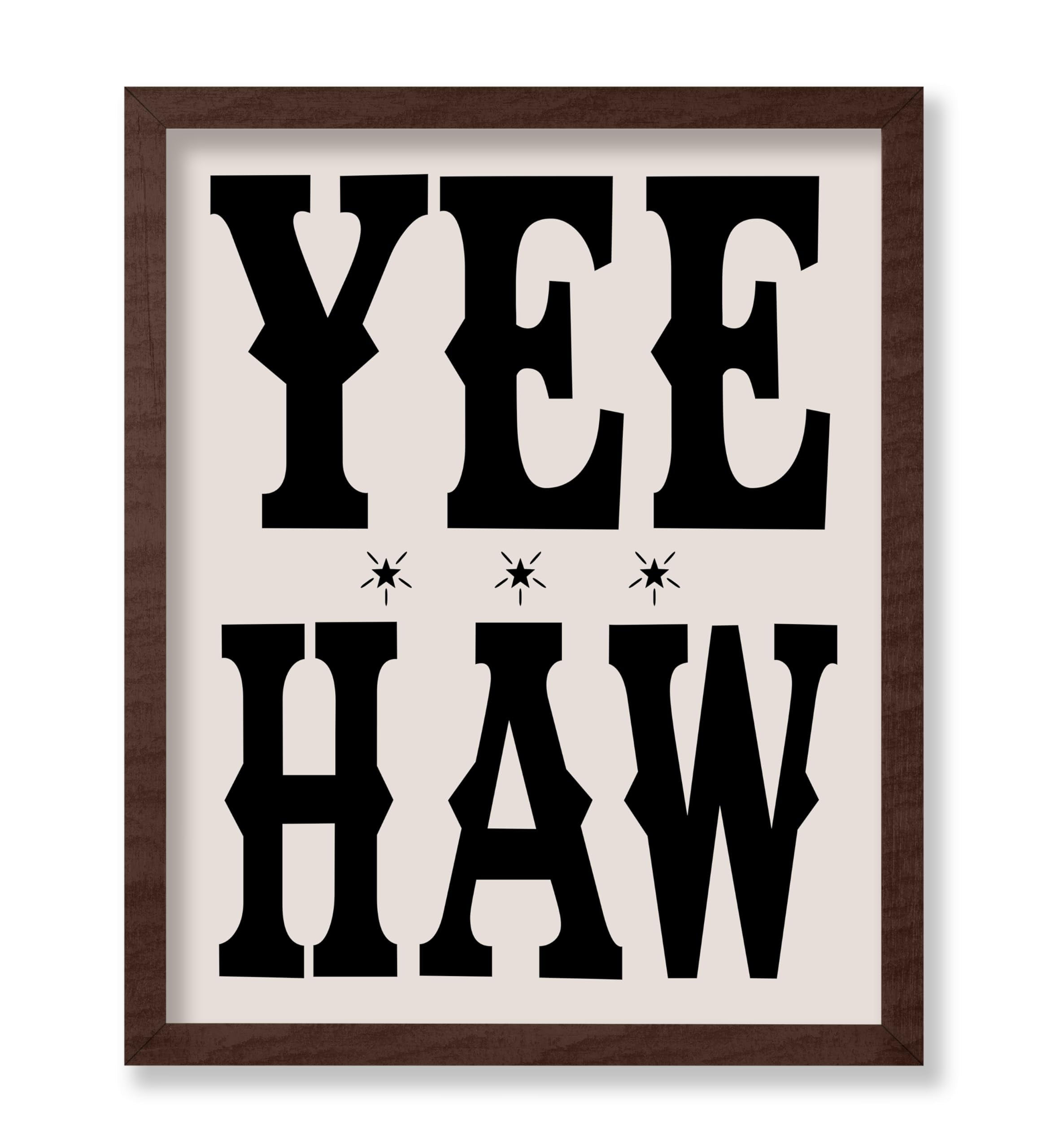 Poster Master Yeehaw Poster - Retro Typography Print - Wild West Art ...