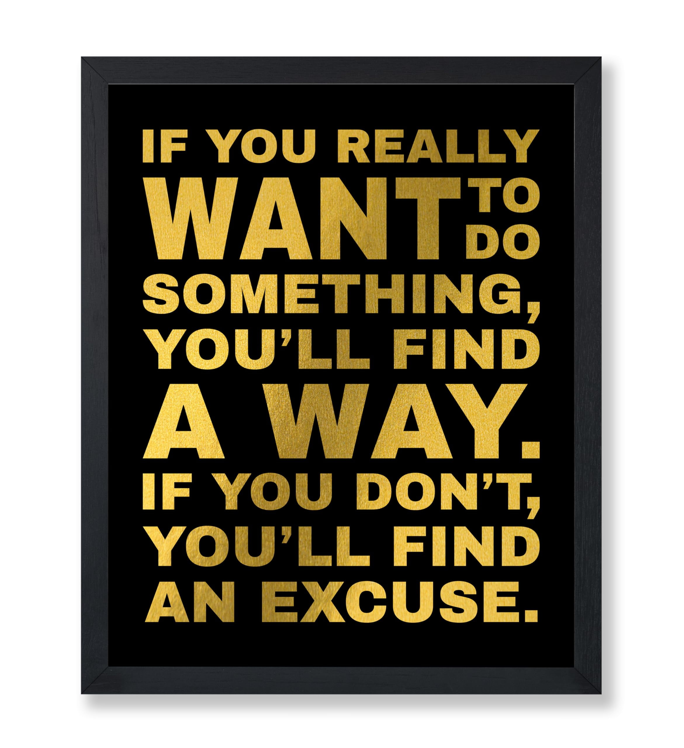 Poster Master You'll Find A Way Poster - Gold Motivational Print ...
