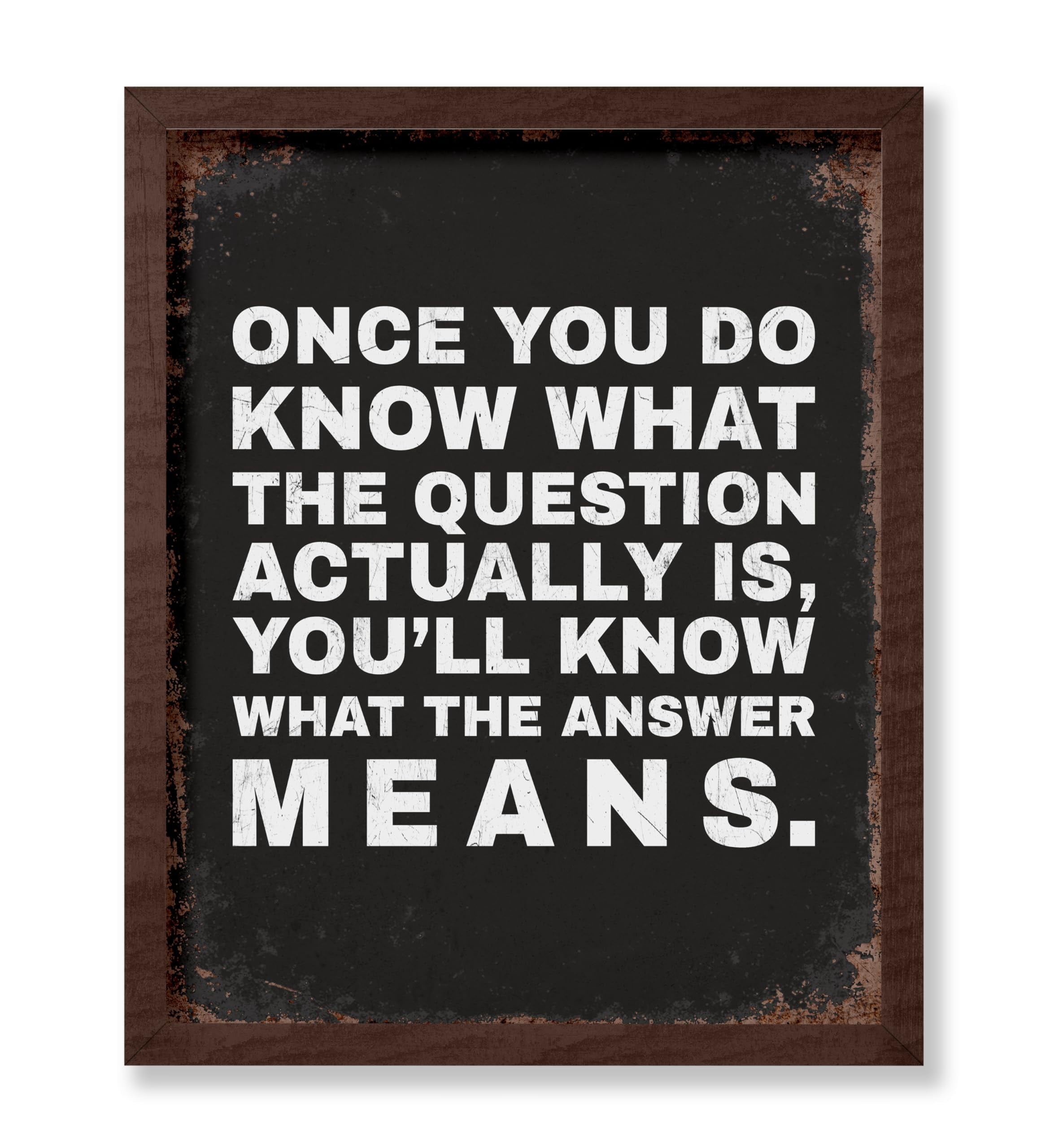 Poster Master You'll Know What The Answer Means Poster - Black Self ...