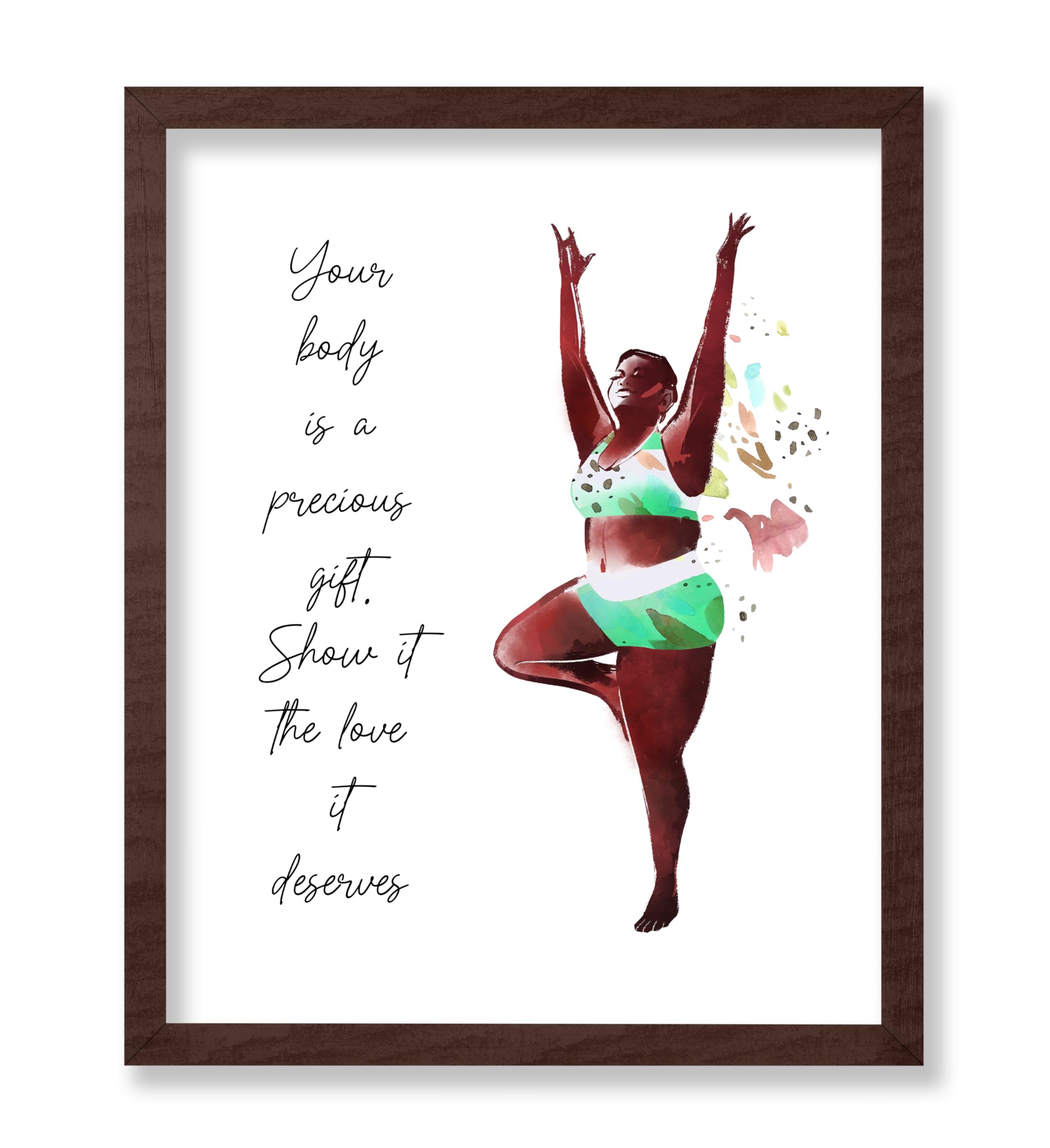 Poster Master Your Body Is A Precious Gift Poster - Self Love Print - Meditation Art - Black ...