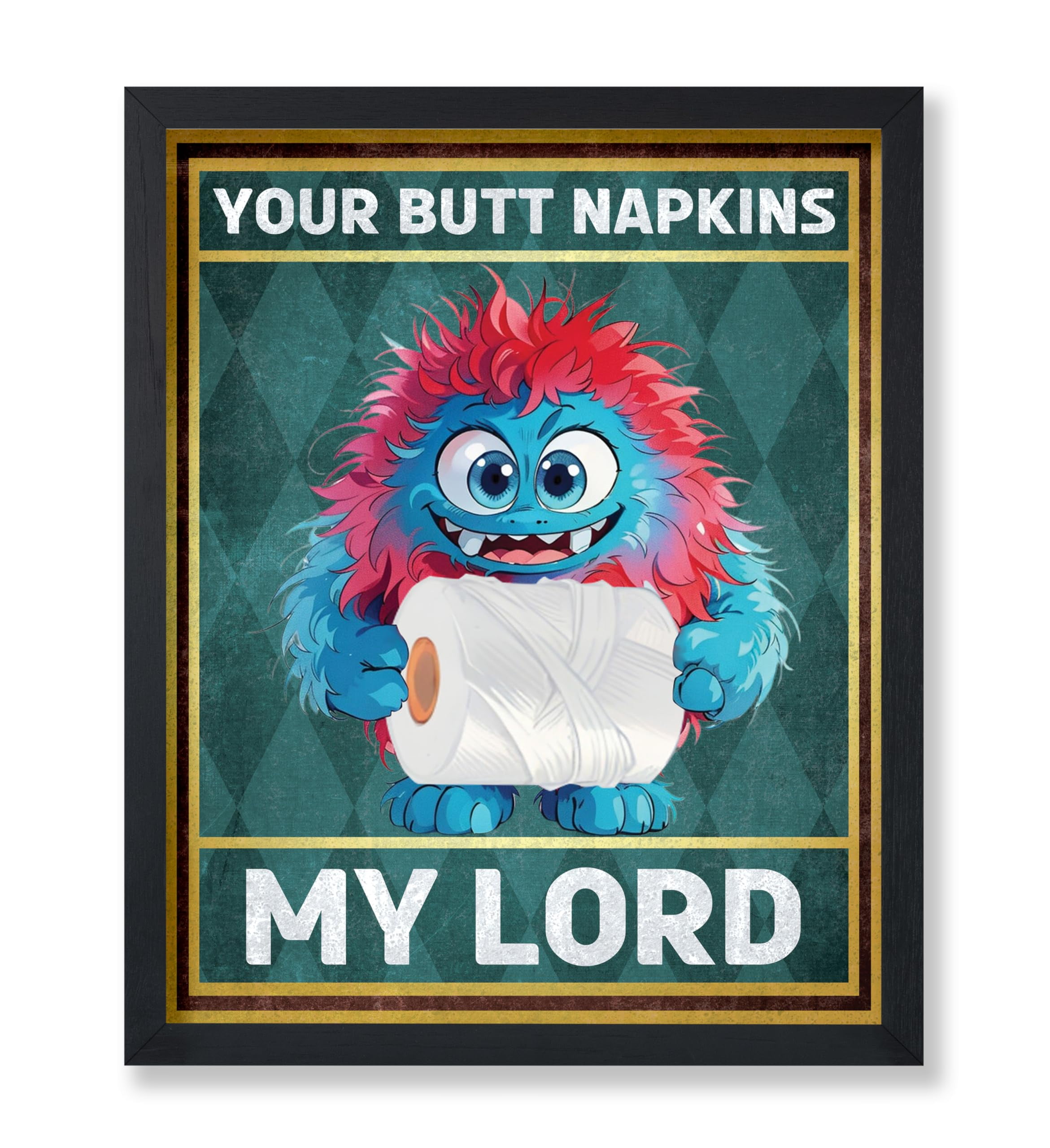 Poster Master Your Butt Napkins My Lord Poster - Cute Monster Print ...