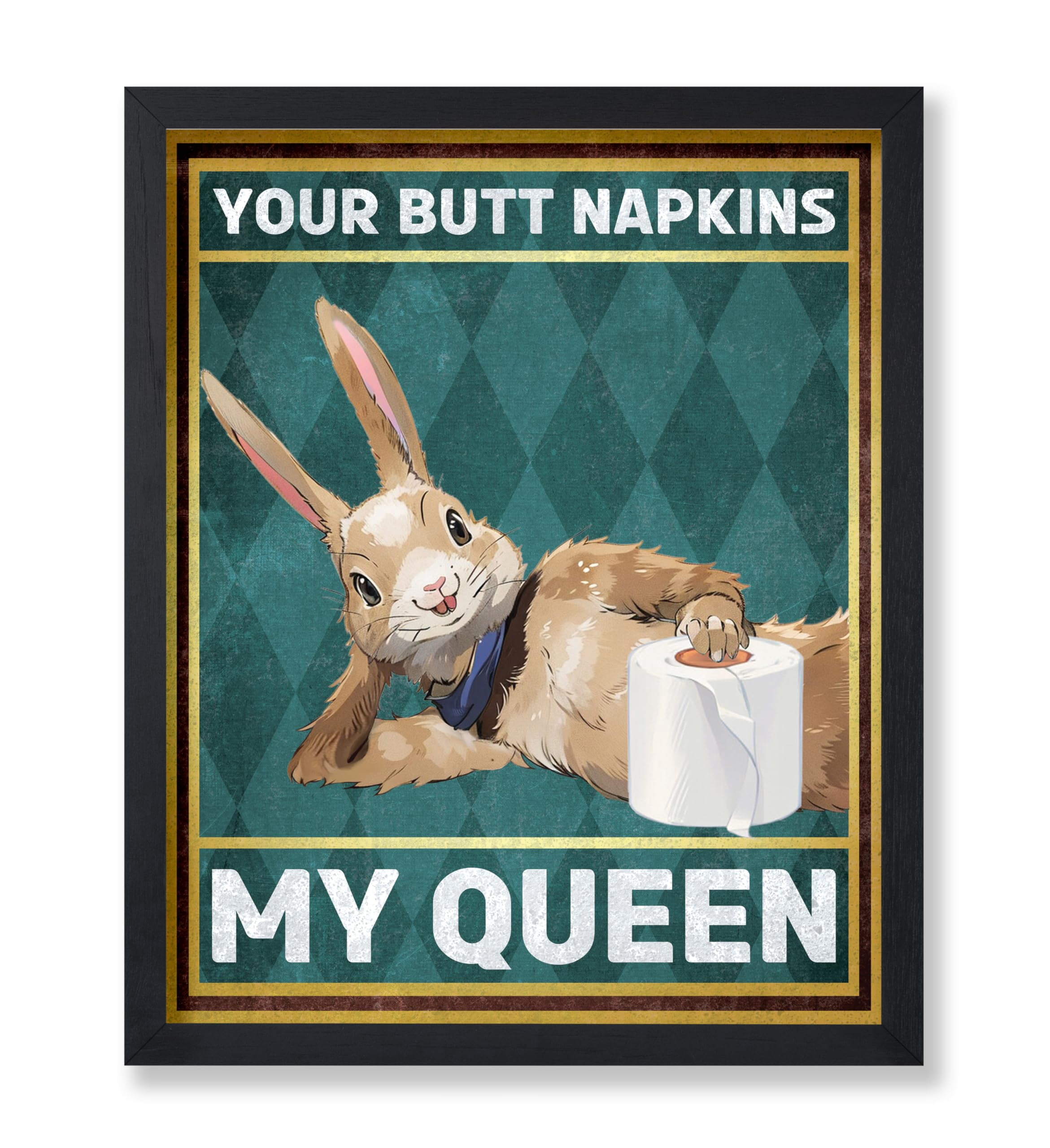 Poster Master Your Butt Napkins My Queen Poster - Rabbit Print - Toilet ...